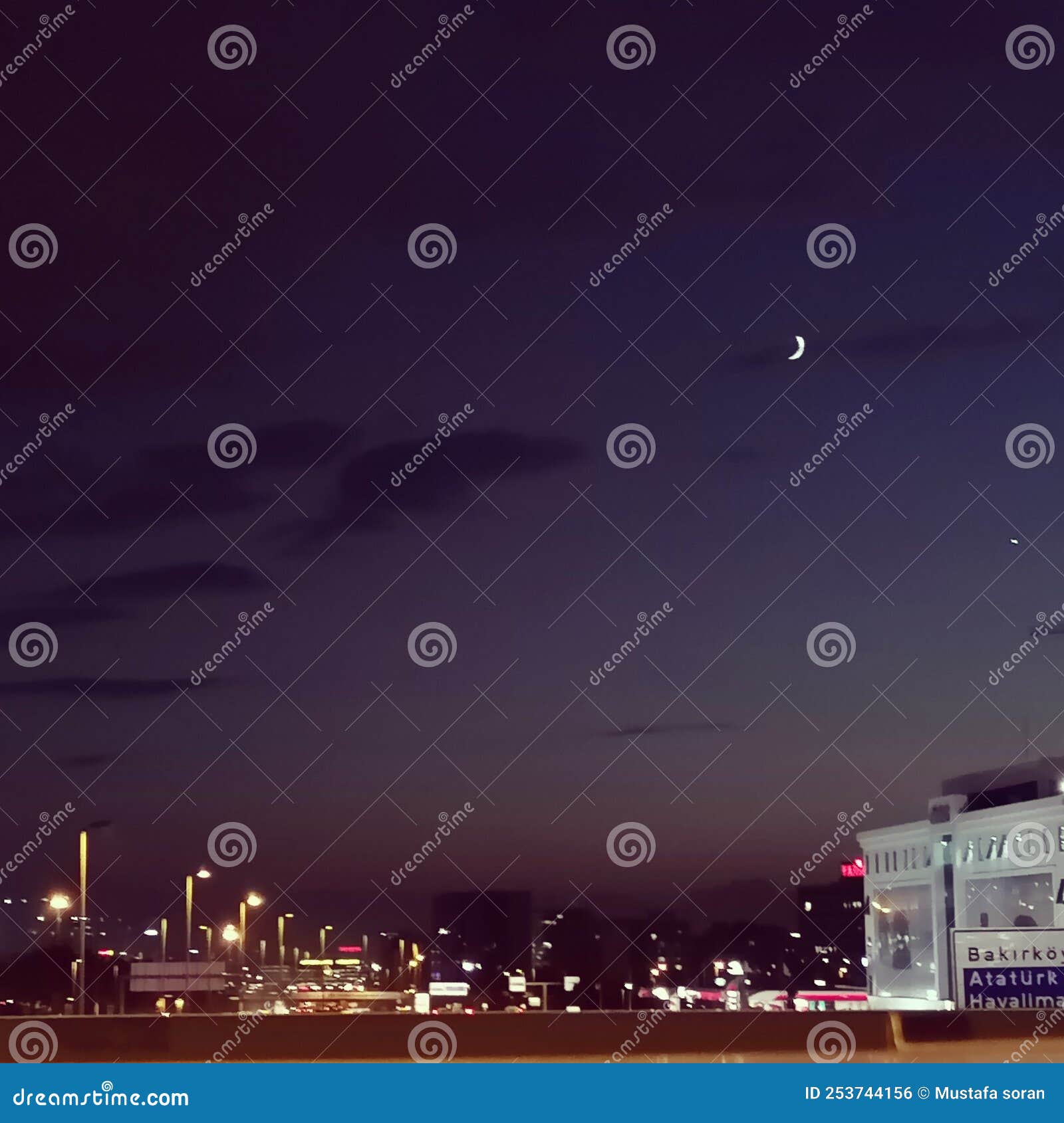 Turkey late night view stock photo. Image of tower, skyscraper - 253744156