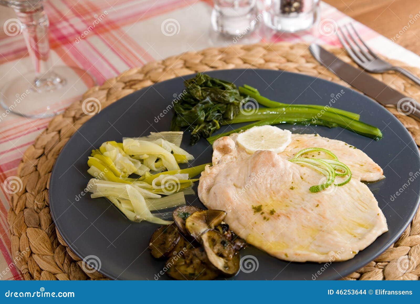 Turkey Lemon Escalope stock photo. Image of chard, italian - 46253644