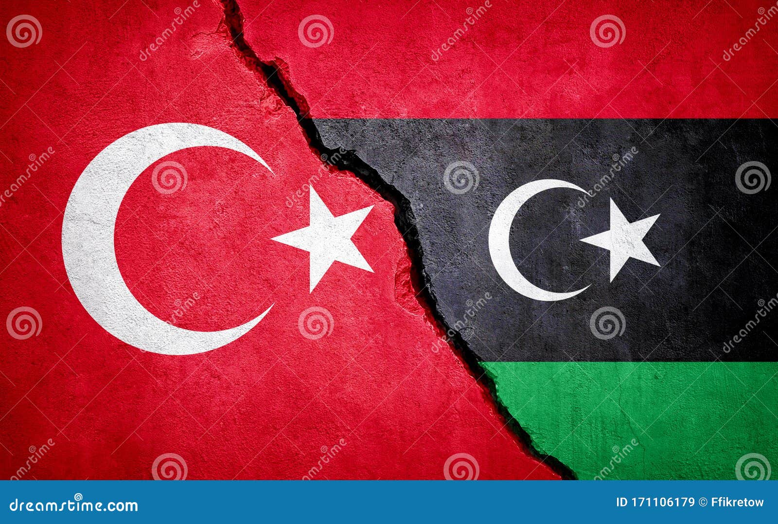 Turkey and Libya Conflict. Illustration Stock Illustration ...