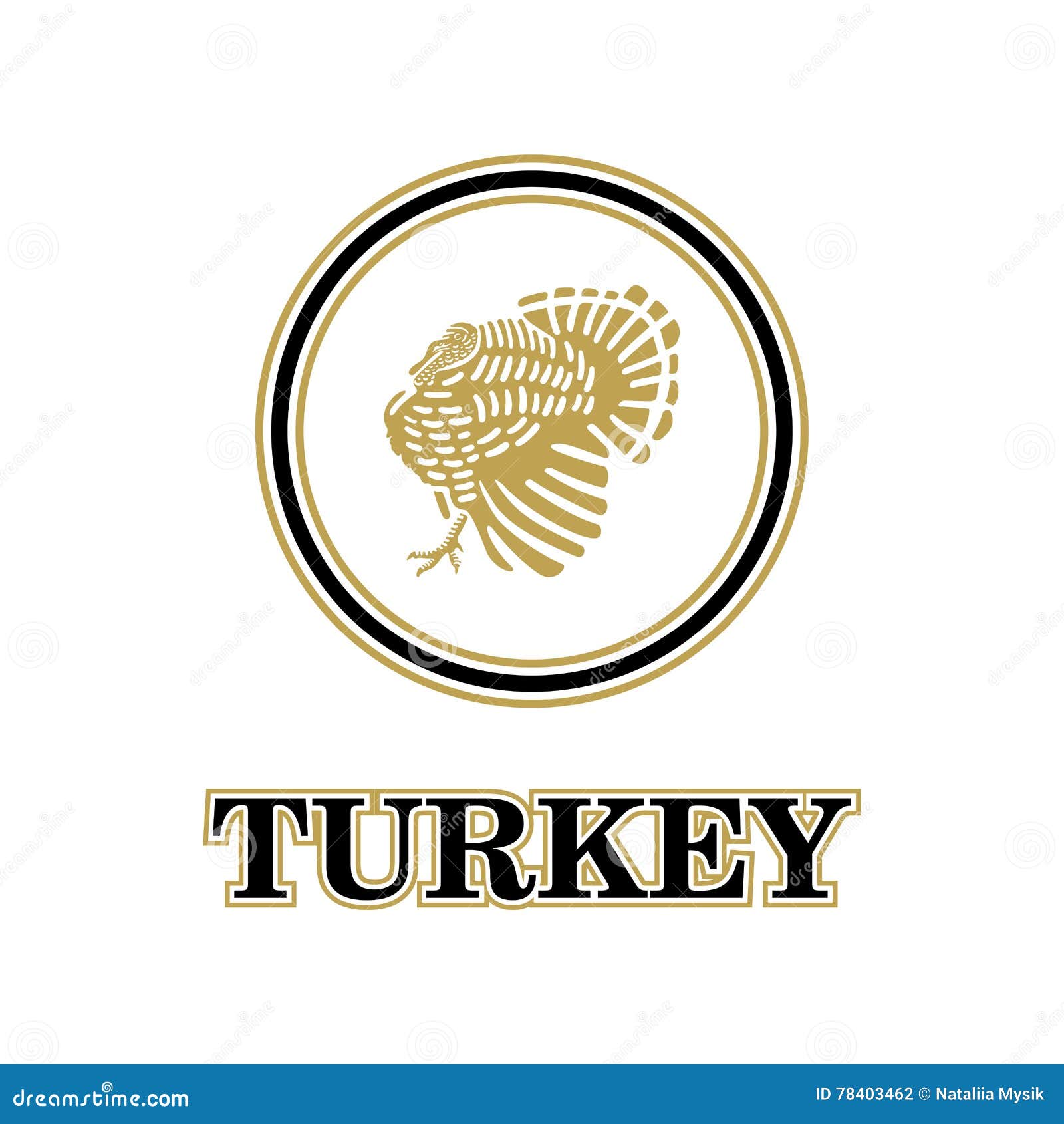 Turkey logo card stock vector. Illustration of label - 78403462