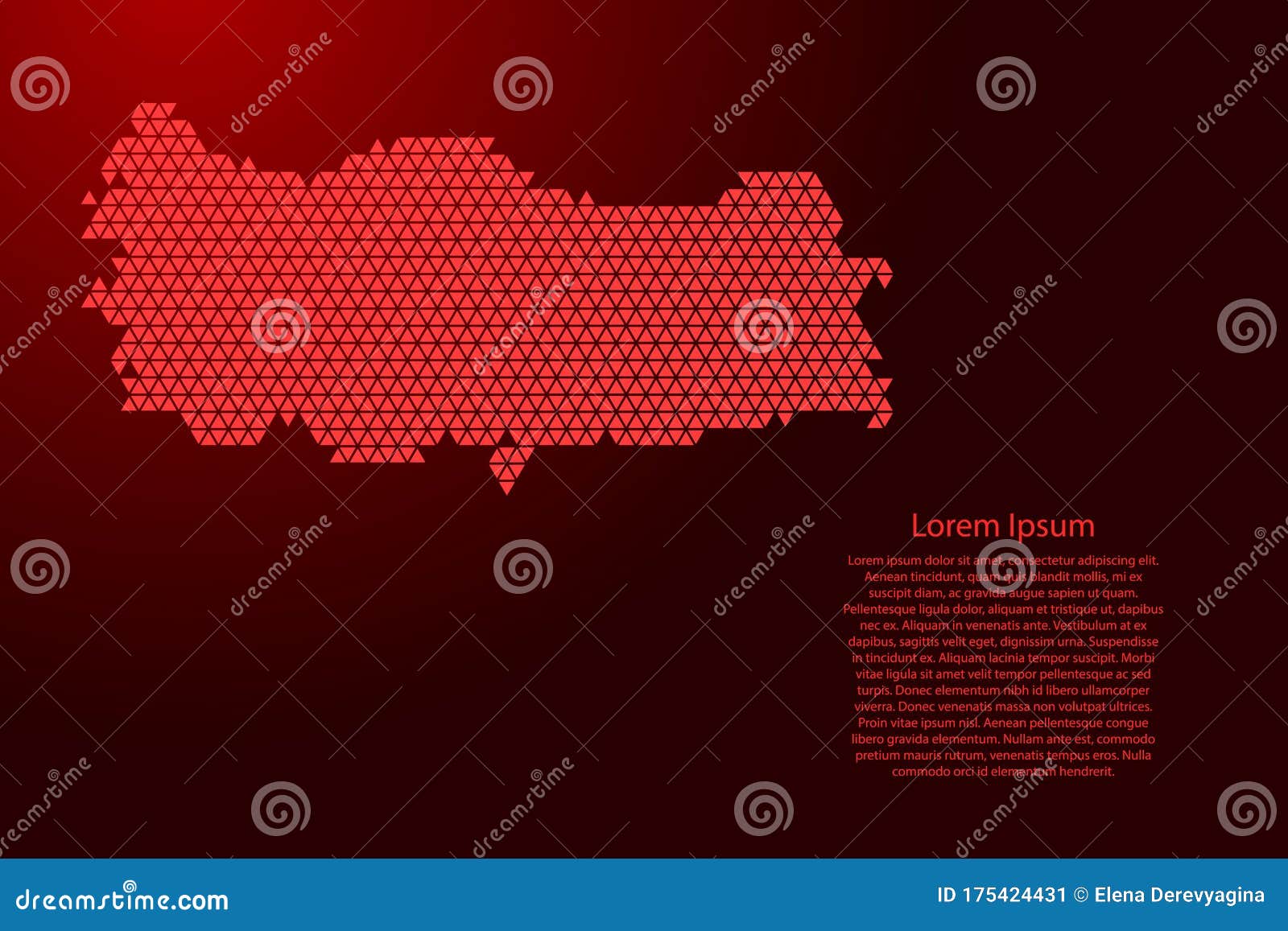 Turkey Map Abstract Schematic from Red Triangles Repeating Pattern ...