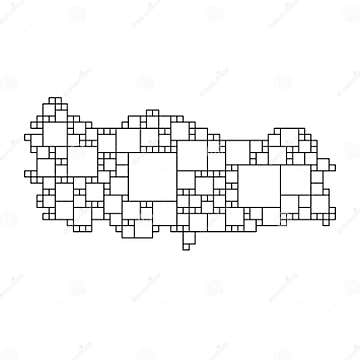 Turkey Map from Black Pattern from a Grid of Squares of Different Sizes ...