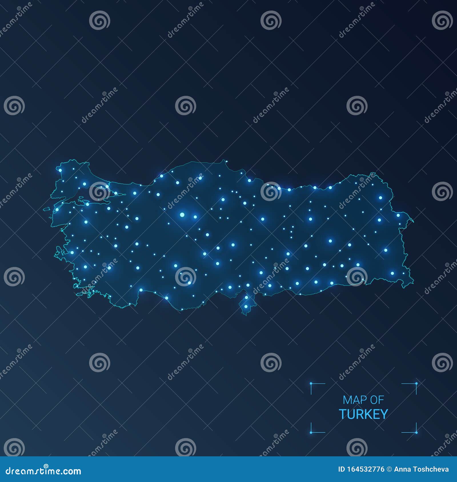 Turkey map with cities. stock vector. Illustration of abstract - 164532776