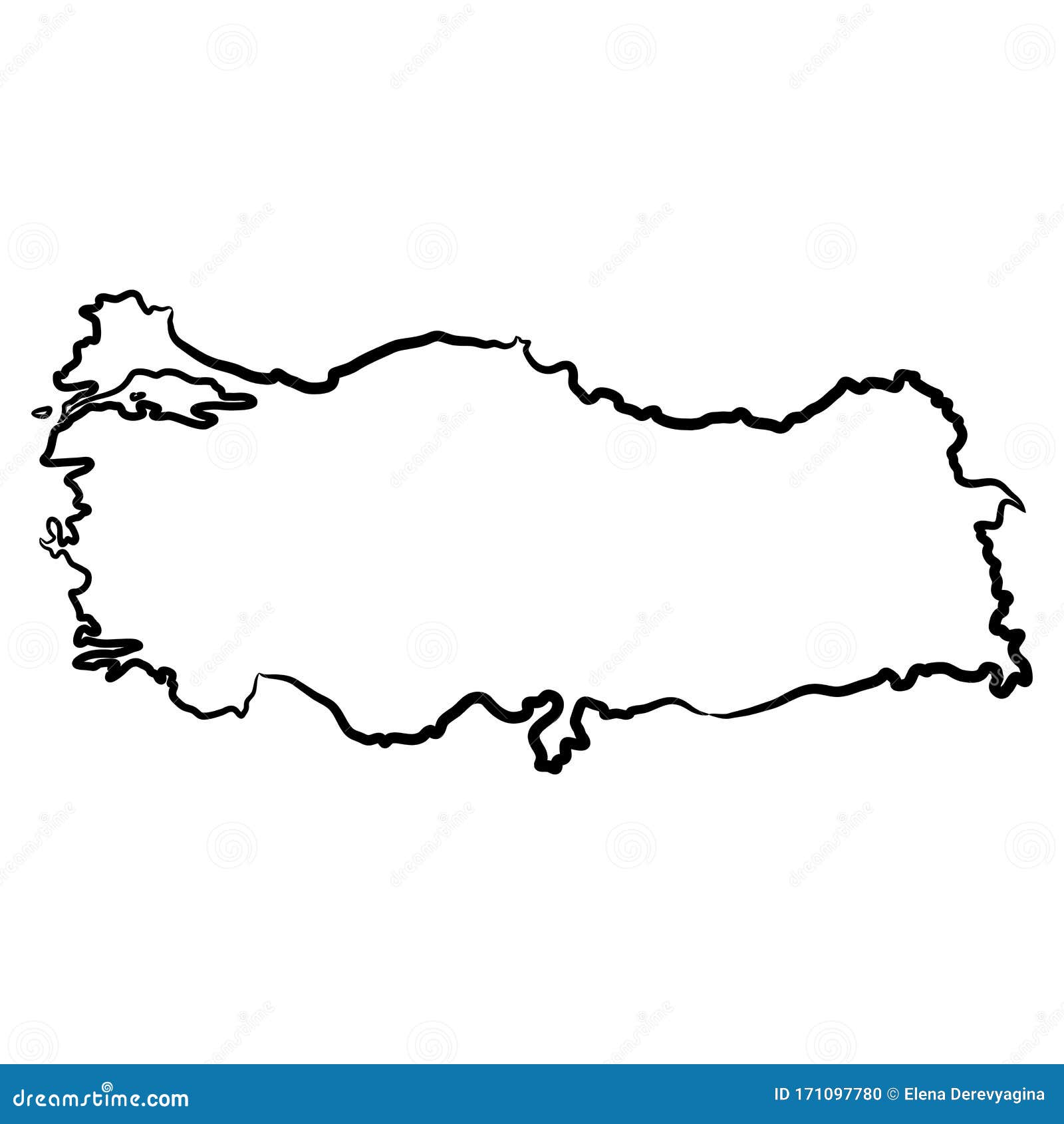 Turkey Contour Map With Regions Vector Illustration | CartoonDealer.com ...