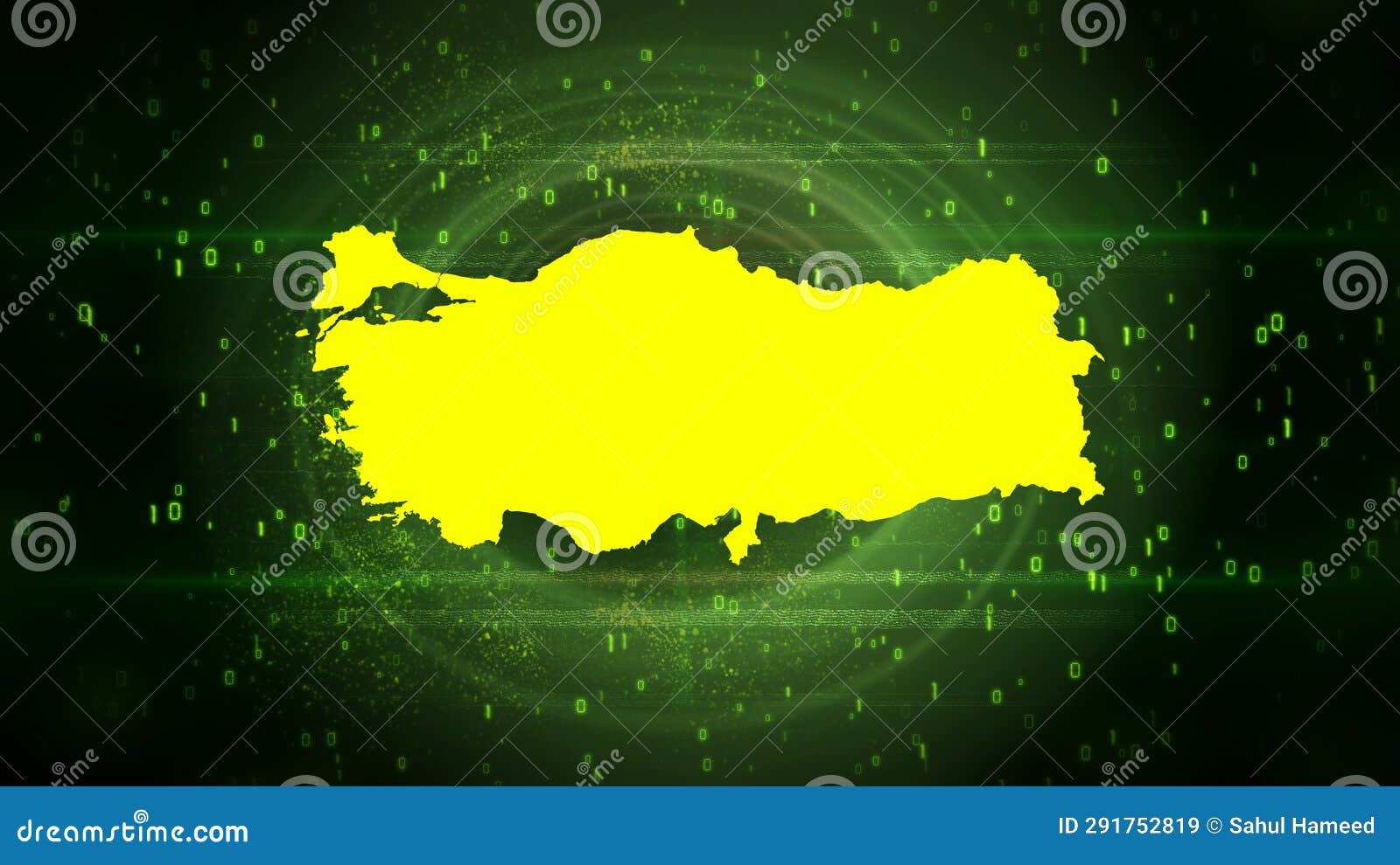 Turkey Map on Digital Background Stock Illustration - Illustration of ...