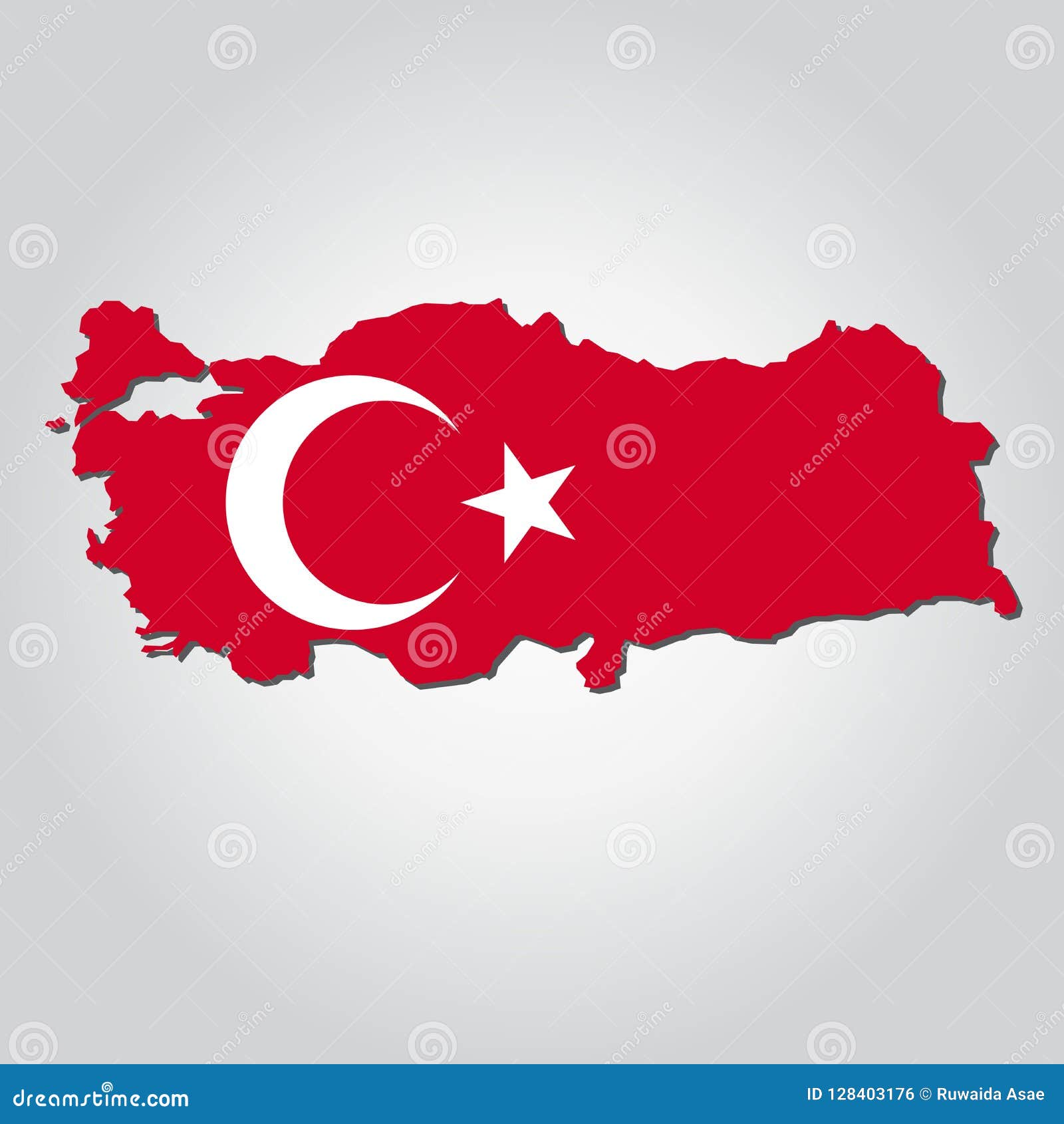 Turkey Map Flag stock illustration. Illustration of color - 128403176
