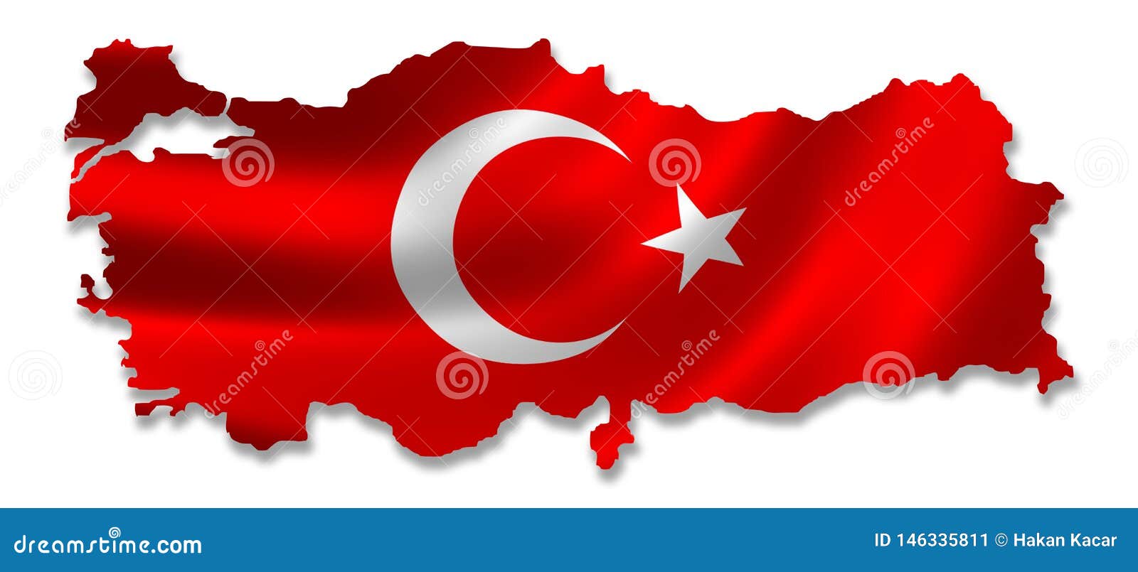 Turkey map with flag. stock illustration. Illustration of country ...
