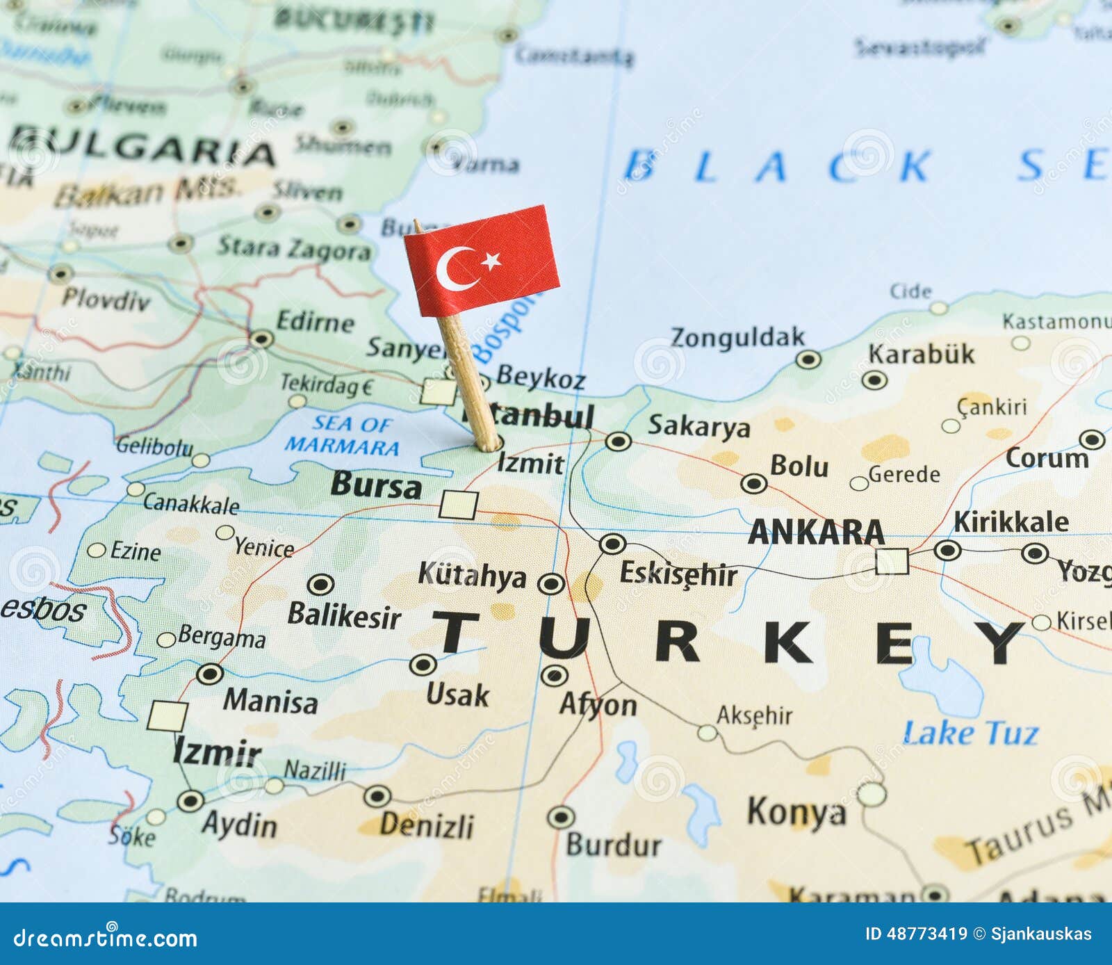 Turkey Map And Flagpin Stock Image | CartoonDealer.com #48773419