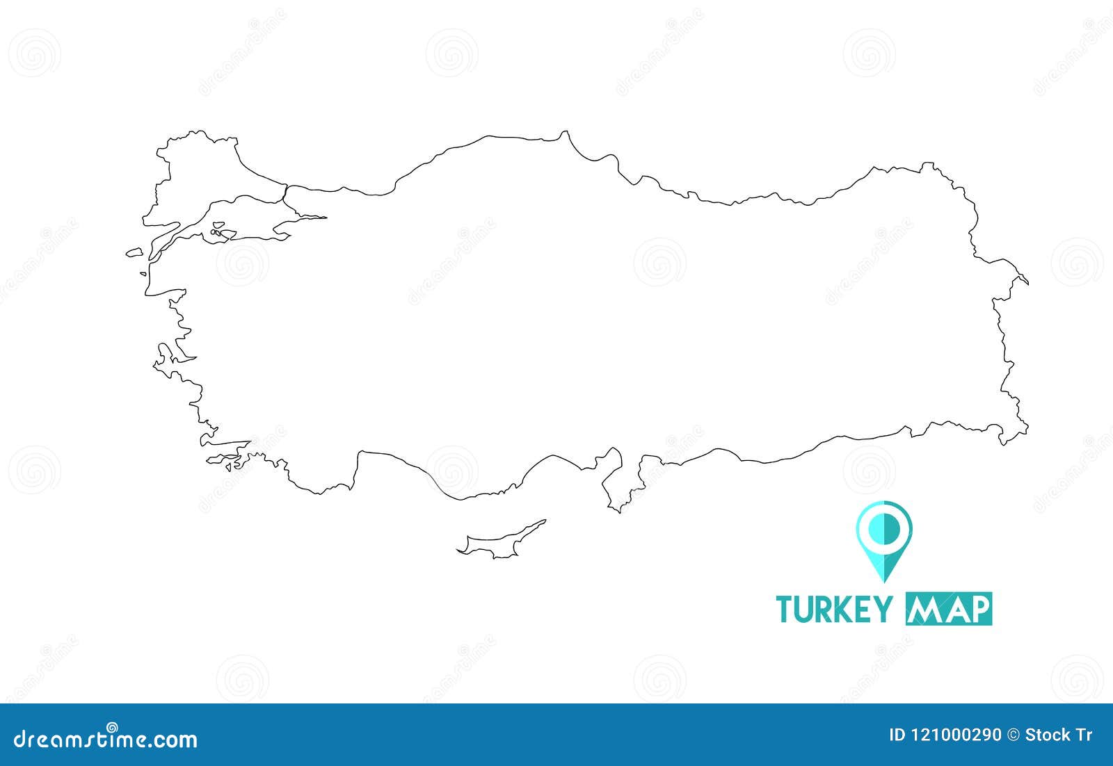 Turkey on map stock vector. Illustration of ankara, bulgaria - 121000290