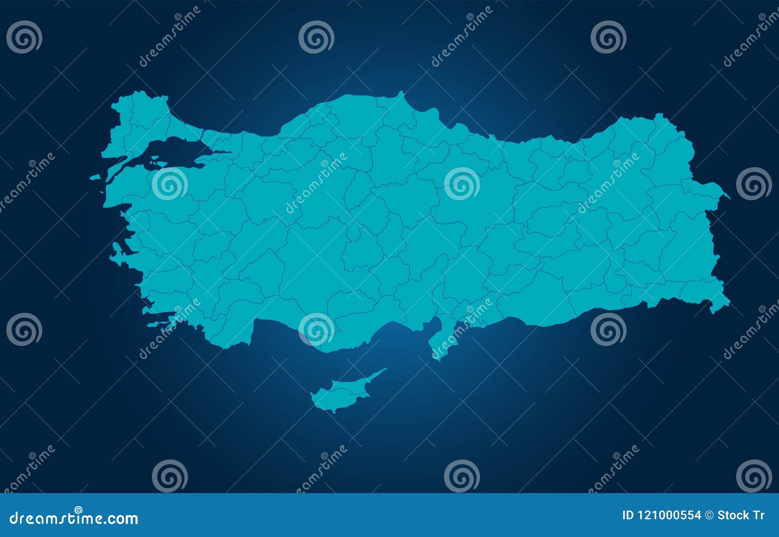 Vector Map of Turkey stock vector. Illustration of asia - 121000554