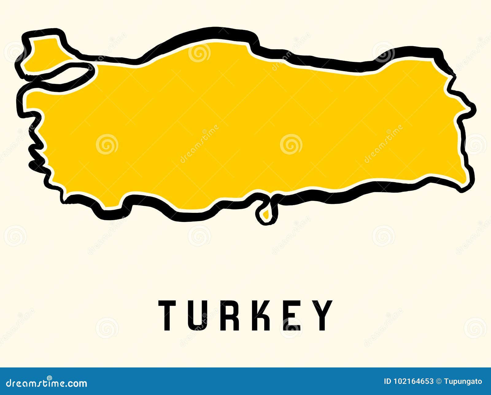 Turkey Country Outline