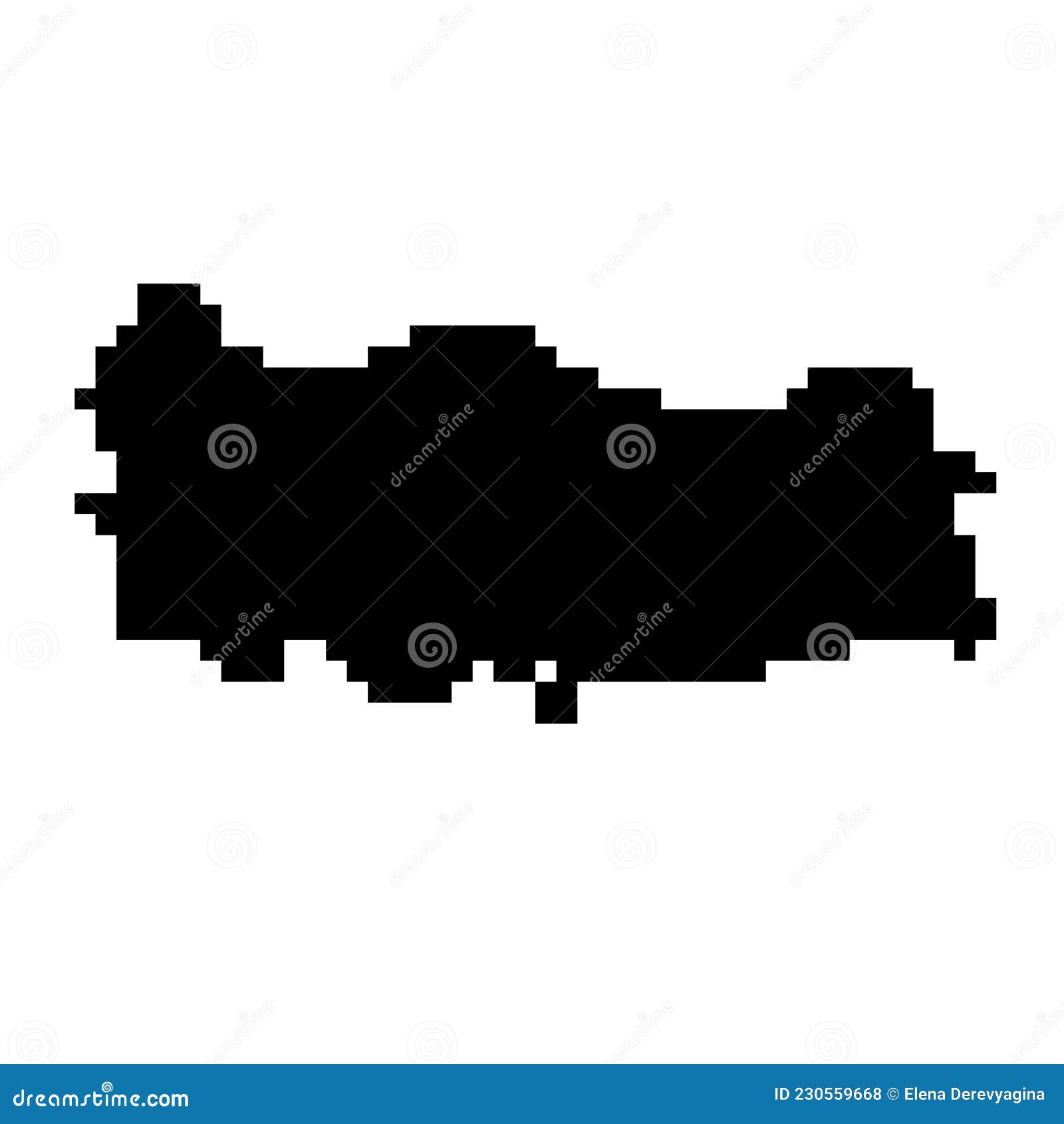 Turkey Map Silhouette from Black Square Pixels. Vector Illustration ...
