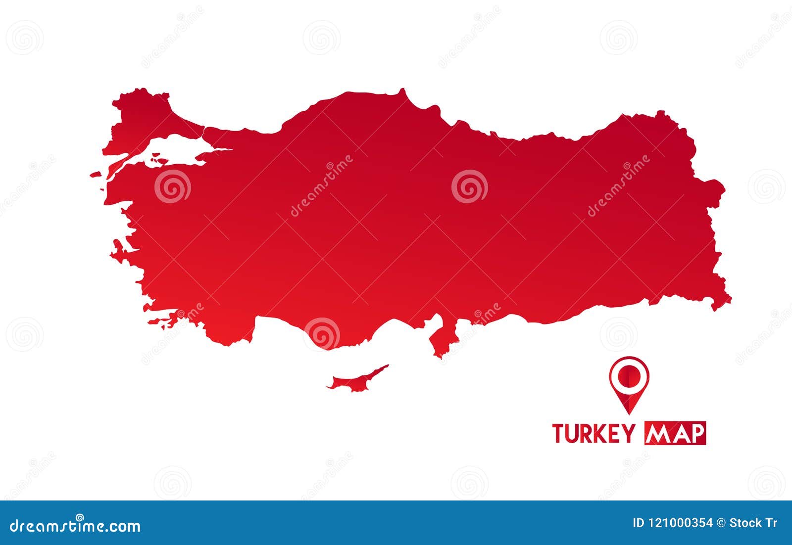 Turkey on map stock vector. Illustration of administrative - 121000354