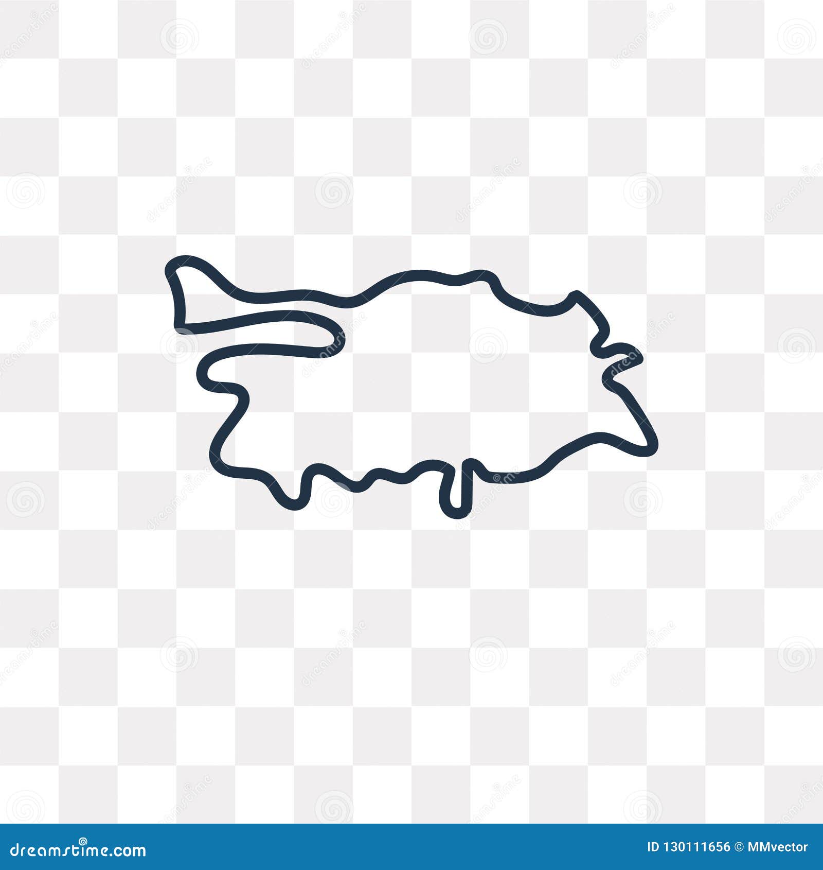 Turkey Map Vector Icon Isolated on Transparent Background, Linear ...