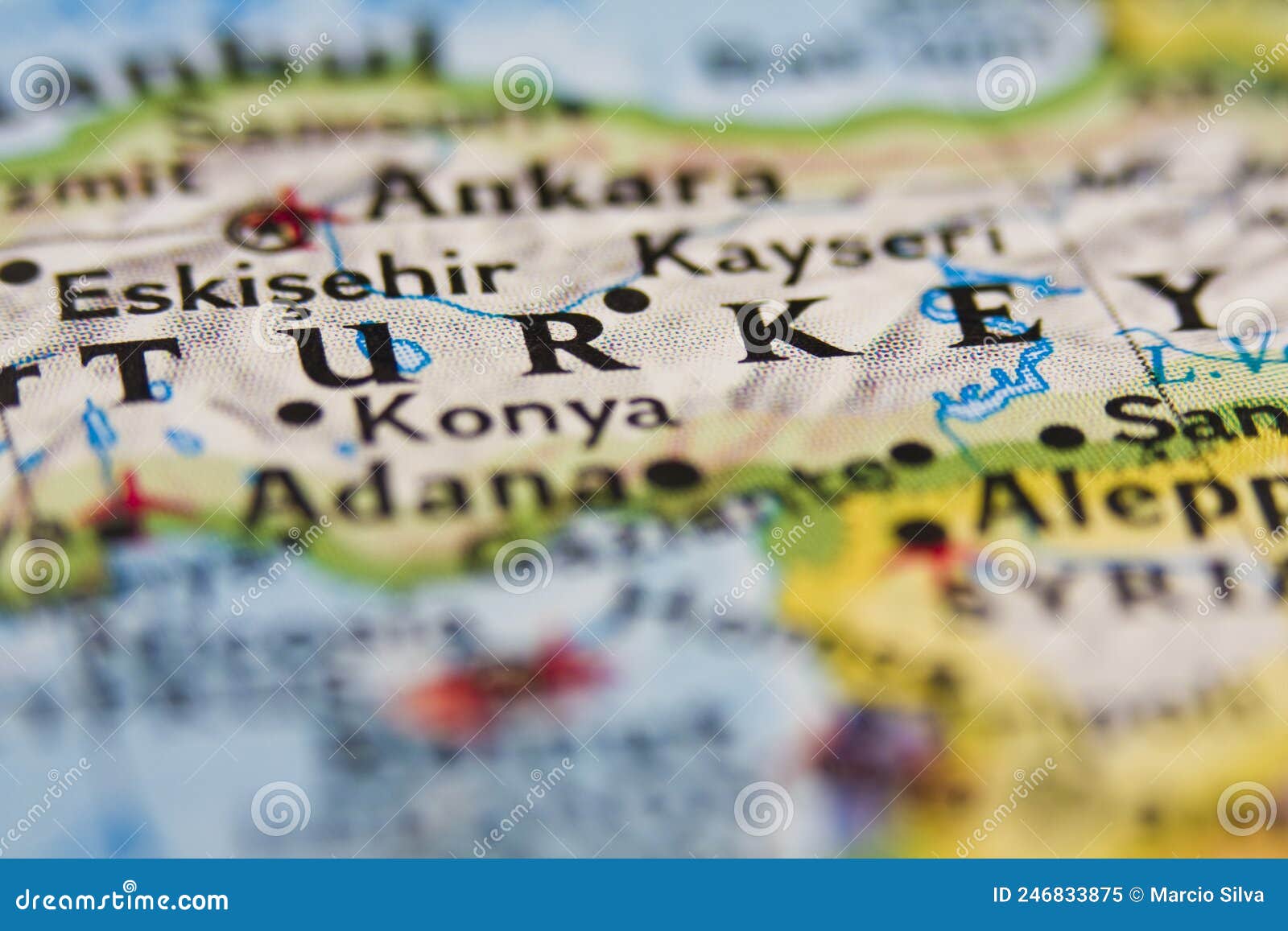 Turkey on the Map stock image. Image of cartography - 246833875
