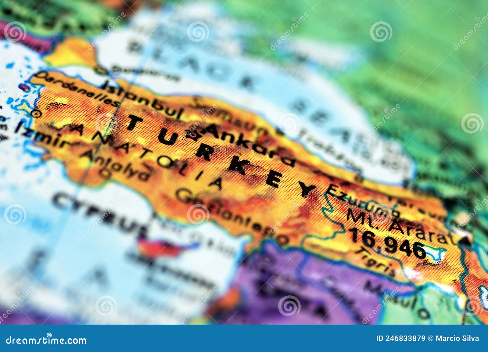 Turkey on the Map stock image. Image of world, travel - 246833879