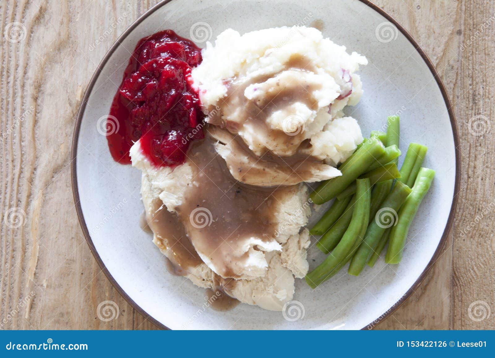 Turkey with Mashed Potatoes Stock Photo - Image of traditional, plate ...