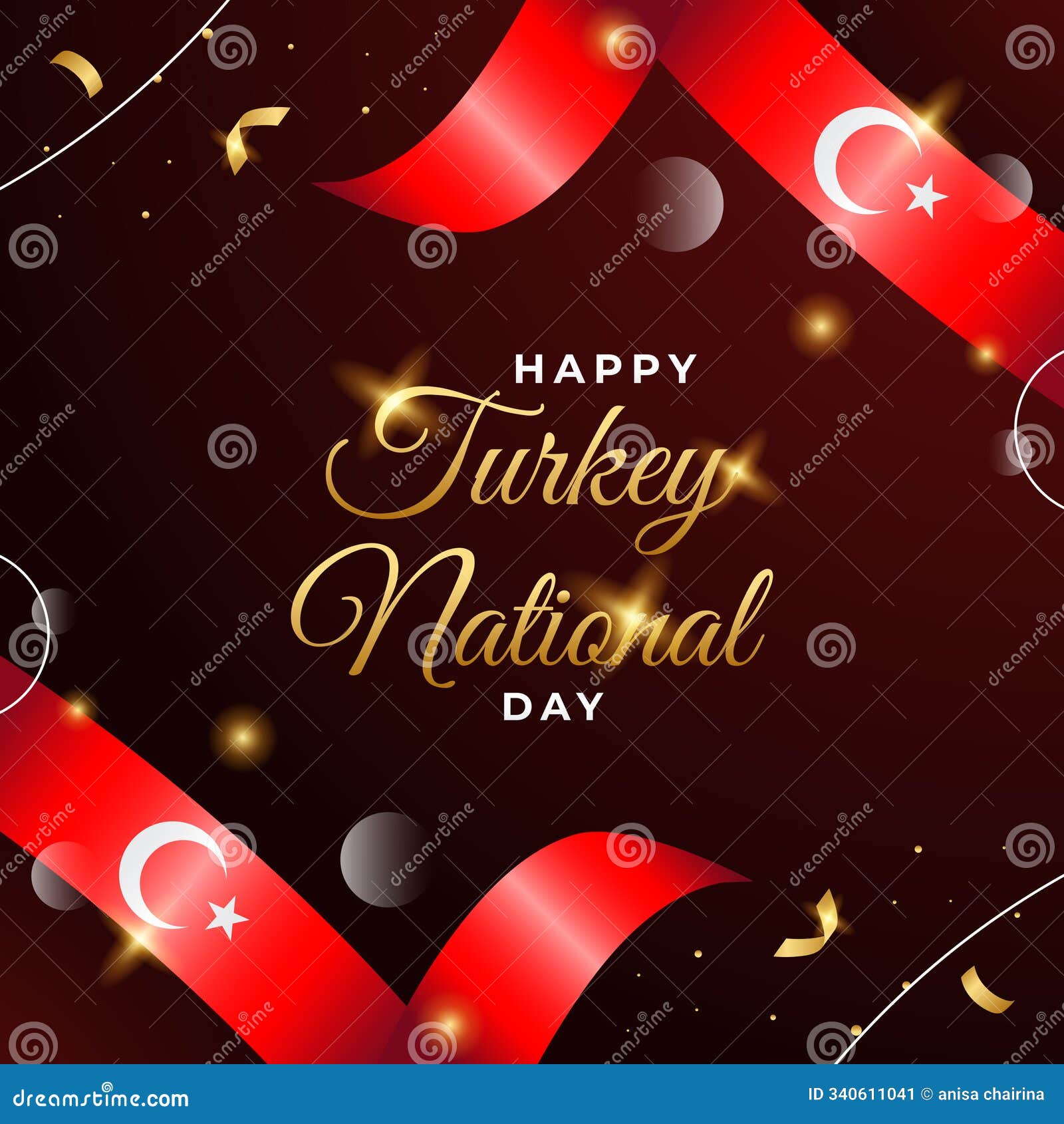 Turkey National Day Design Illustration Collection Stock Vector ...