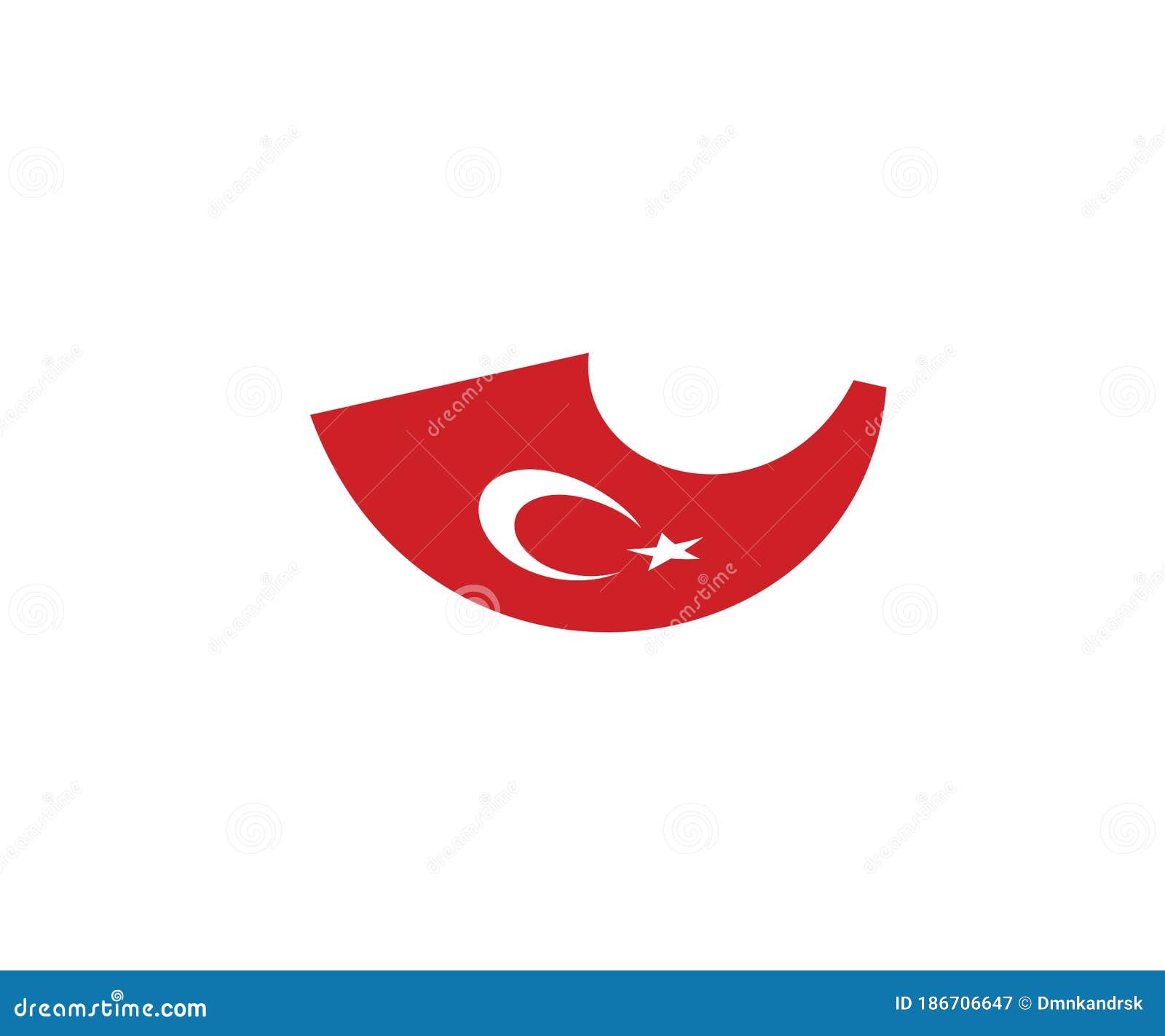 Turkey National Flag Country Emblem State Stock Vector - Illustration ...