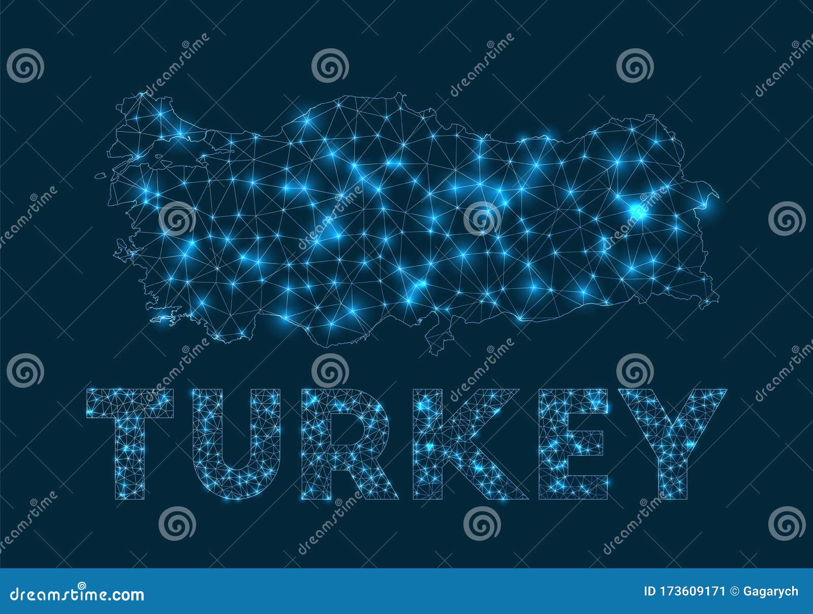 Turkey network map. stock vector. Illustration of background - 173609171