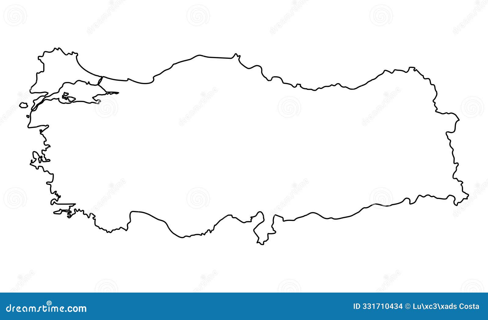Turkey - Outline Map Cartoon Vector | CartoonDealer.com #125188063