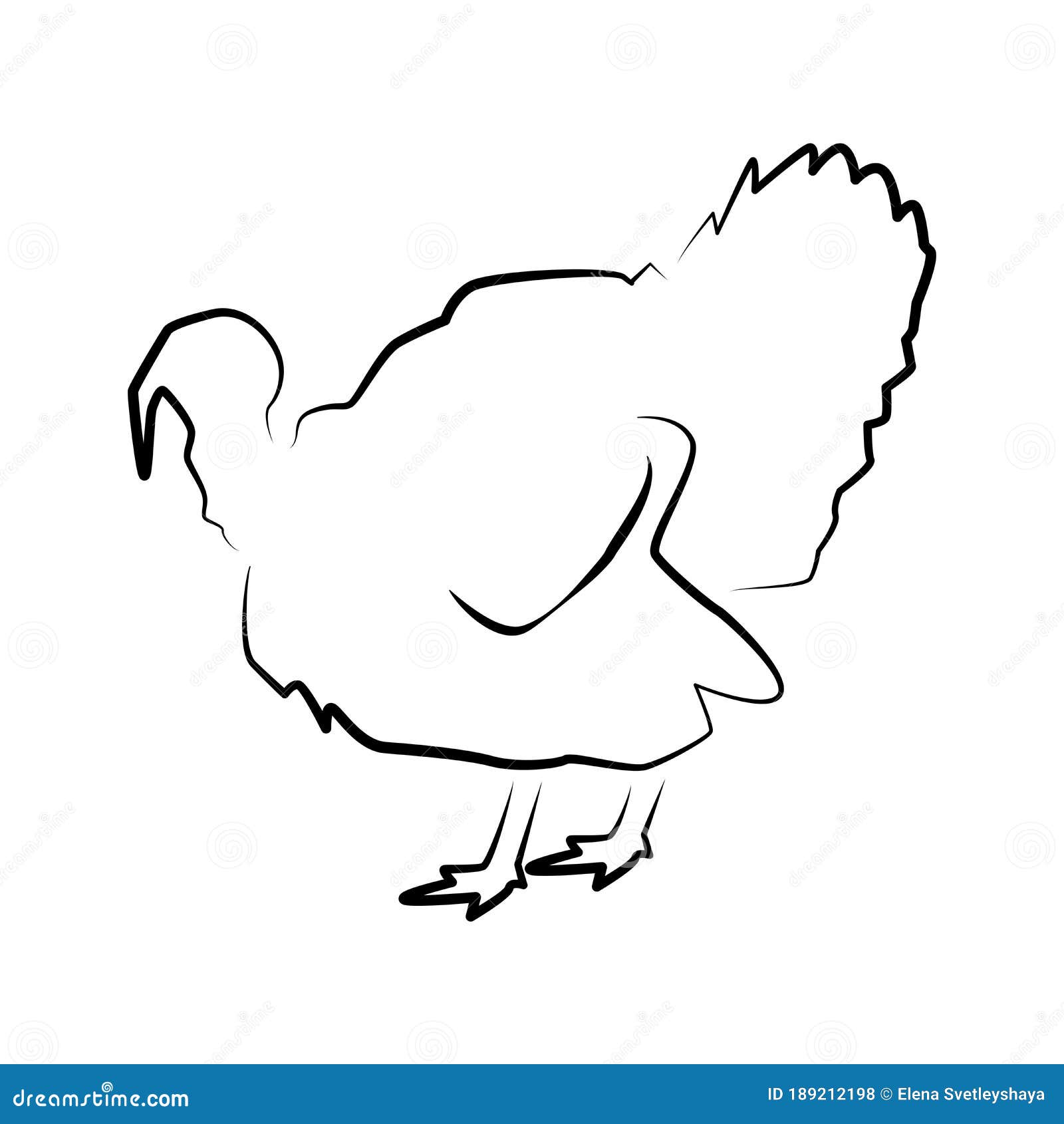 Turkey outline simple icon stock illustration. Illustration of drawn ...