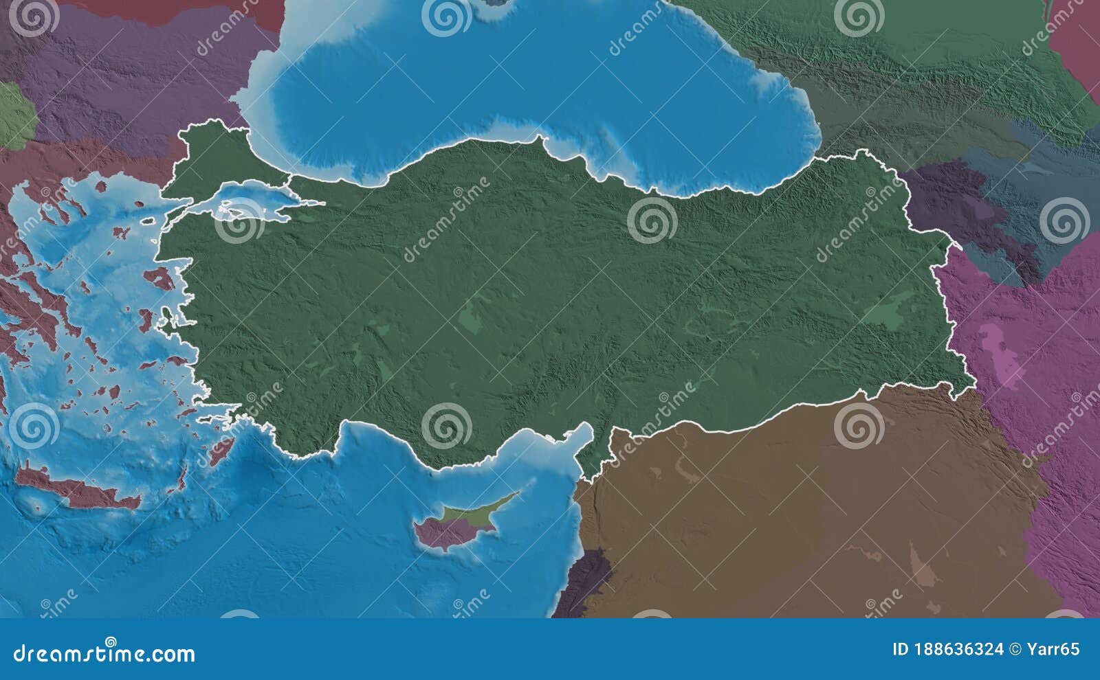 Turkey - Overview. Administrative Stock Illustration - Illustration of ...
