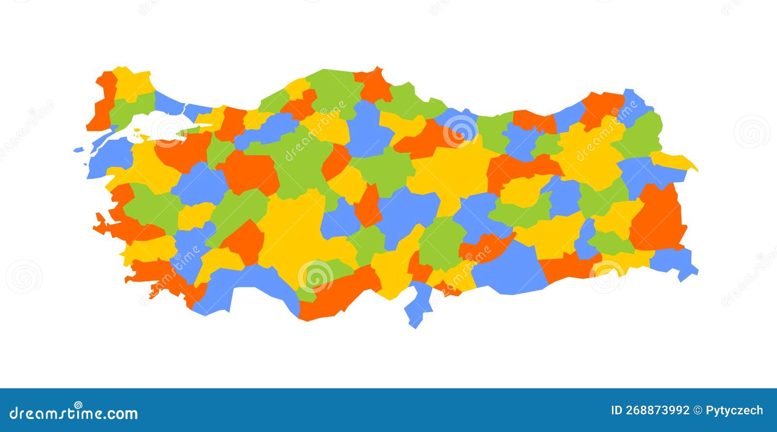 Turkey Political Map of Administrative Divisions Stock Illustration ...