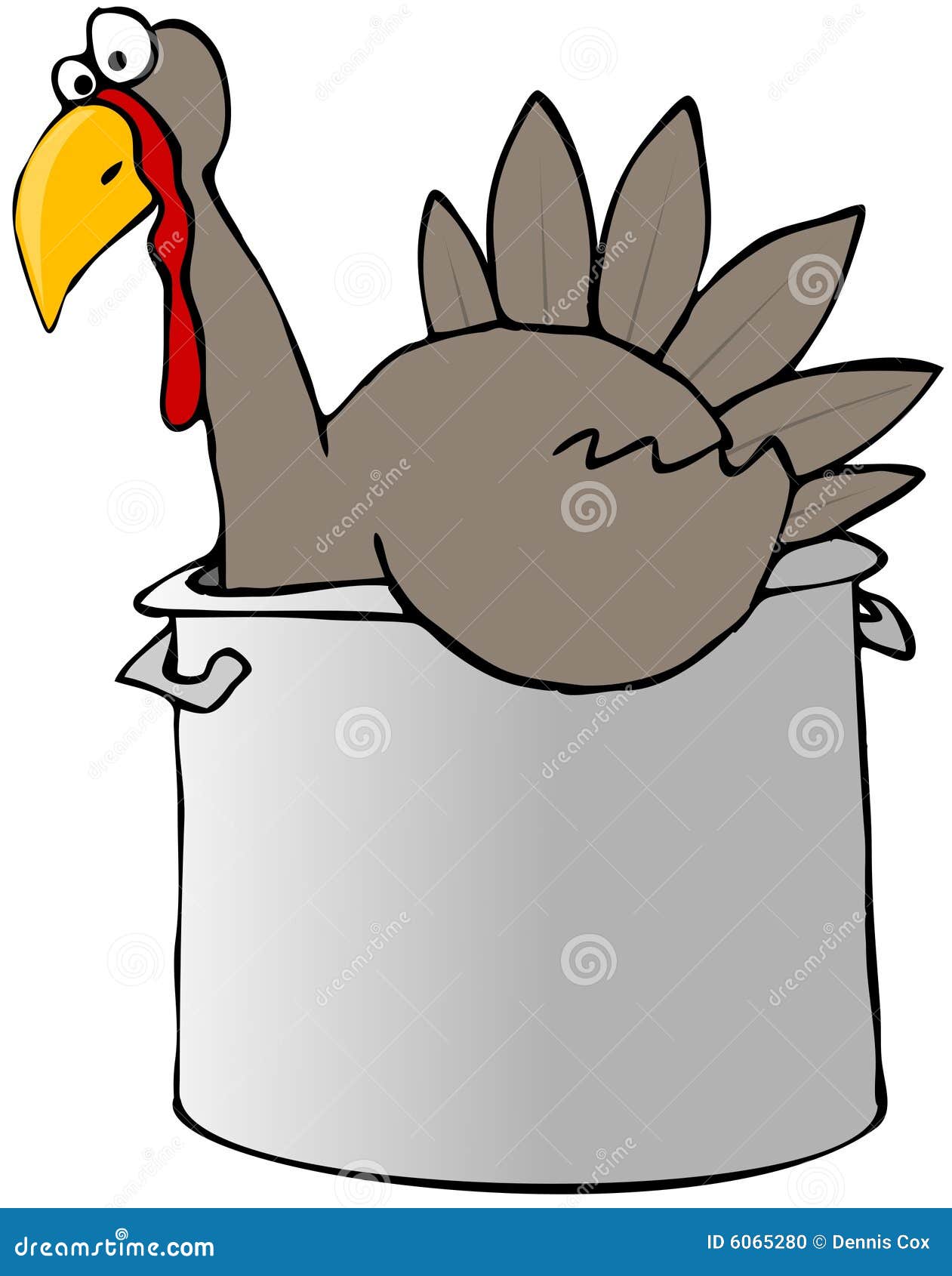 Turkey in a Pot stock illustration. Illustration of cartoon - 6065280