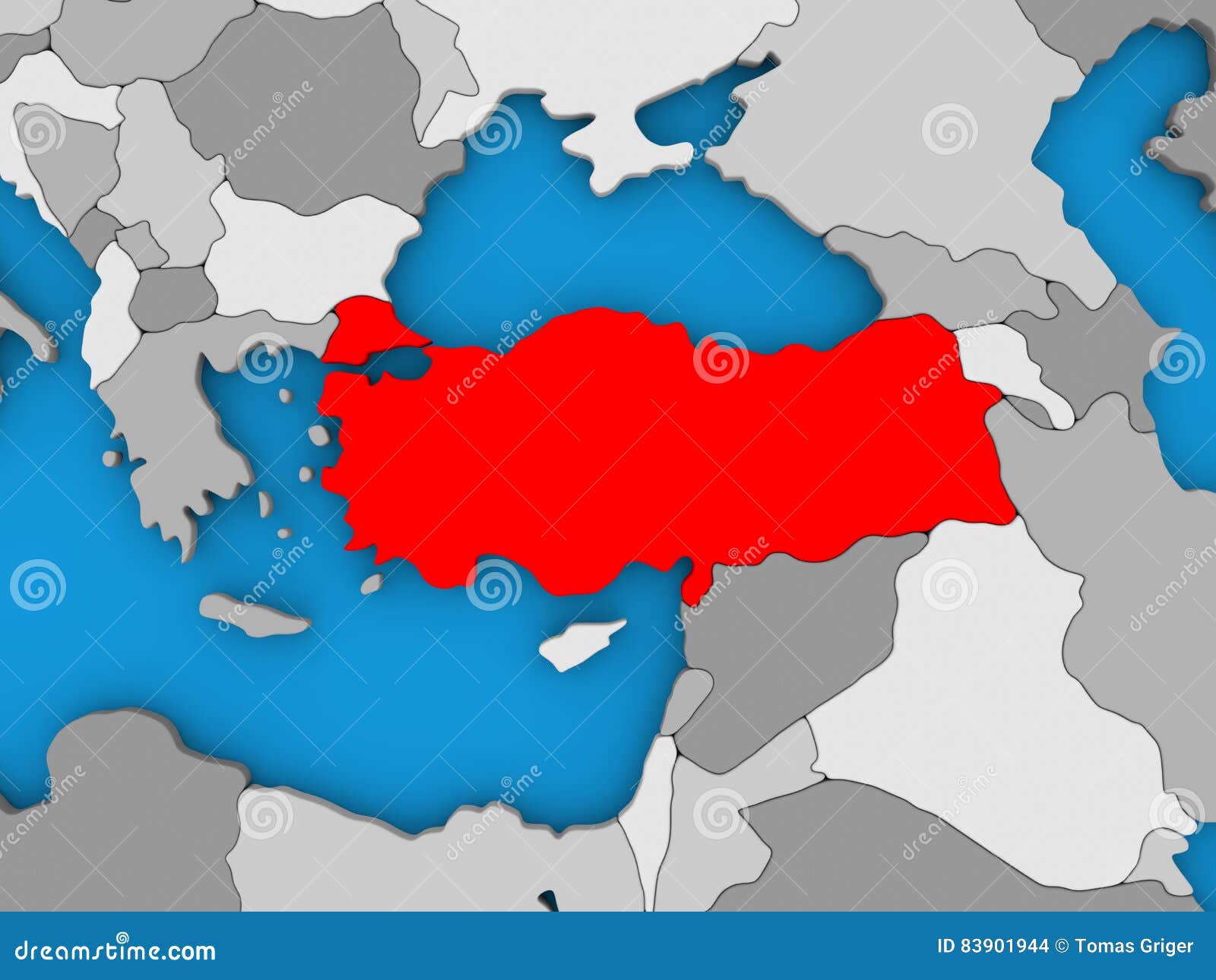 Turkey in red on globe stock illustration. Illustration of national ...