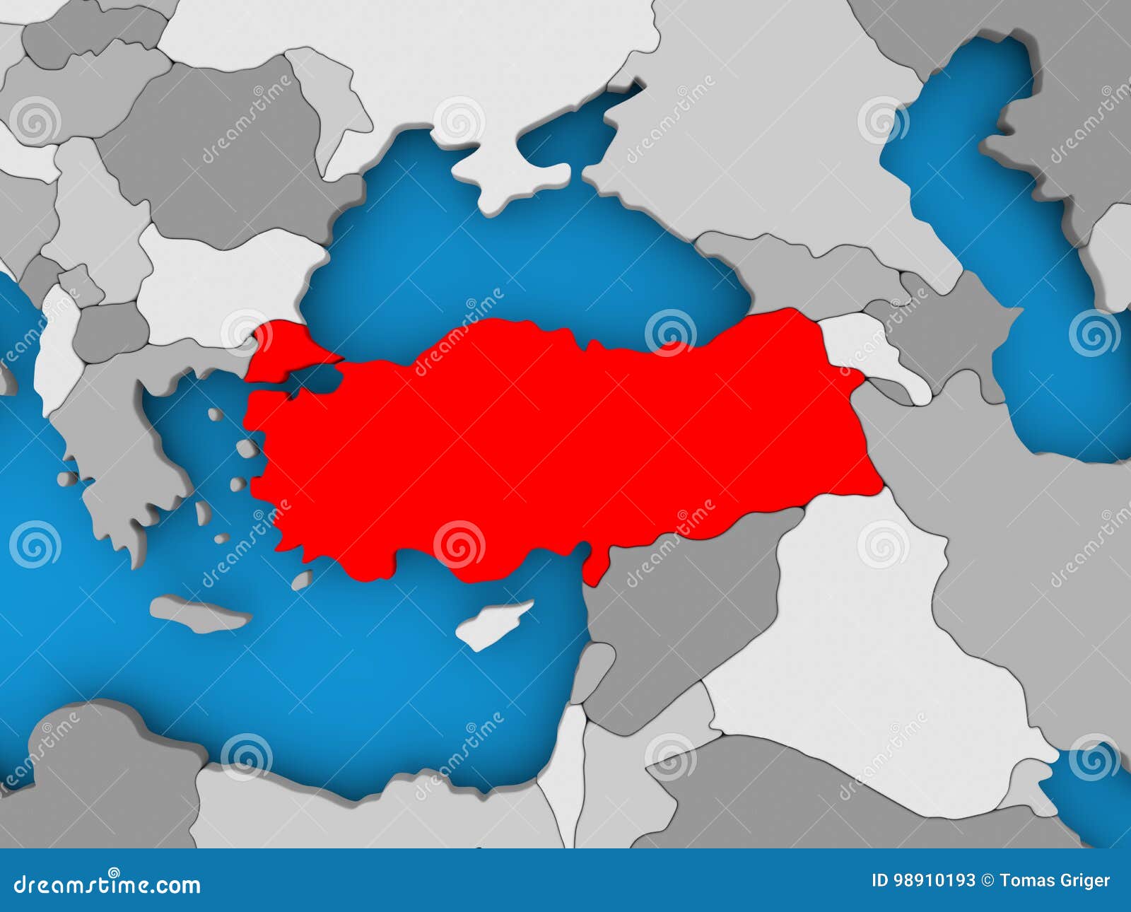 Map of Turkey stock illustration. Illustration of turkey - 98910193