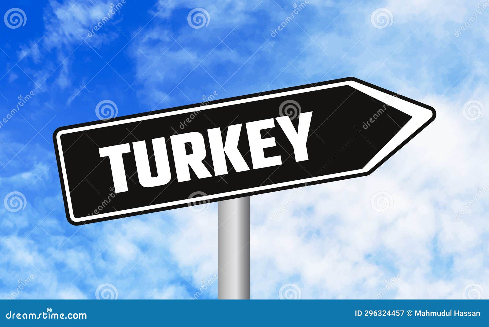 Turkey Road Sign on Sky Background Stock Image - Image of guide ...