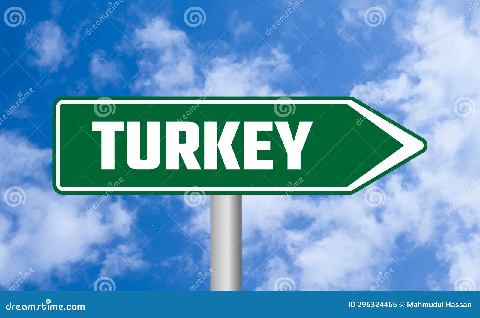 Turkey Road Sign on Sky Background Stock Image - Image of signpost ...