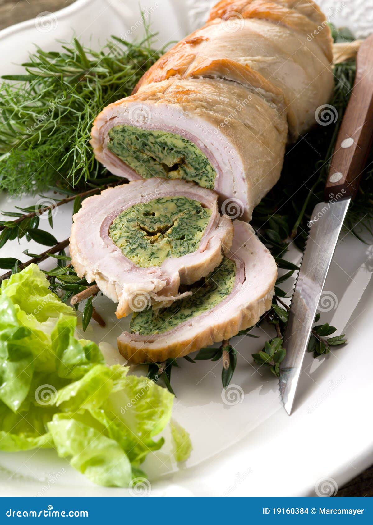 Turkey roll filled stock photo. Image of isolated, cuisine - 19160384