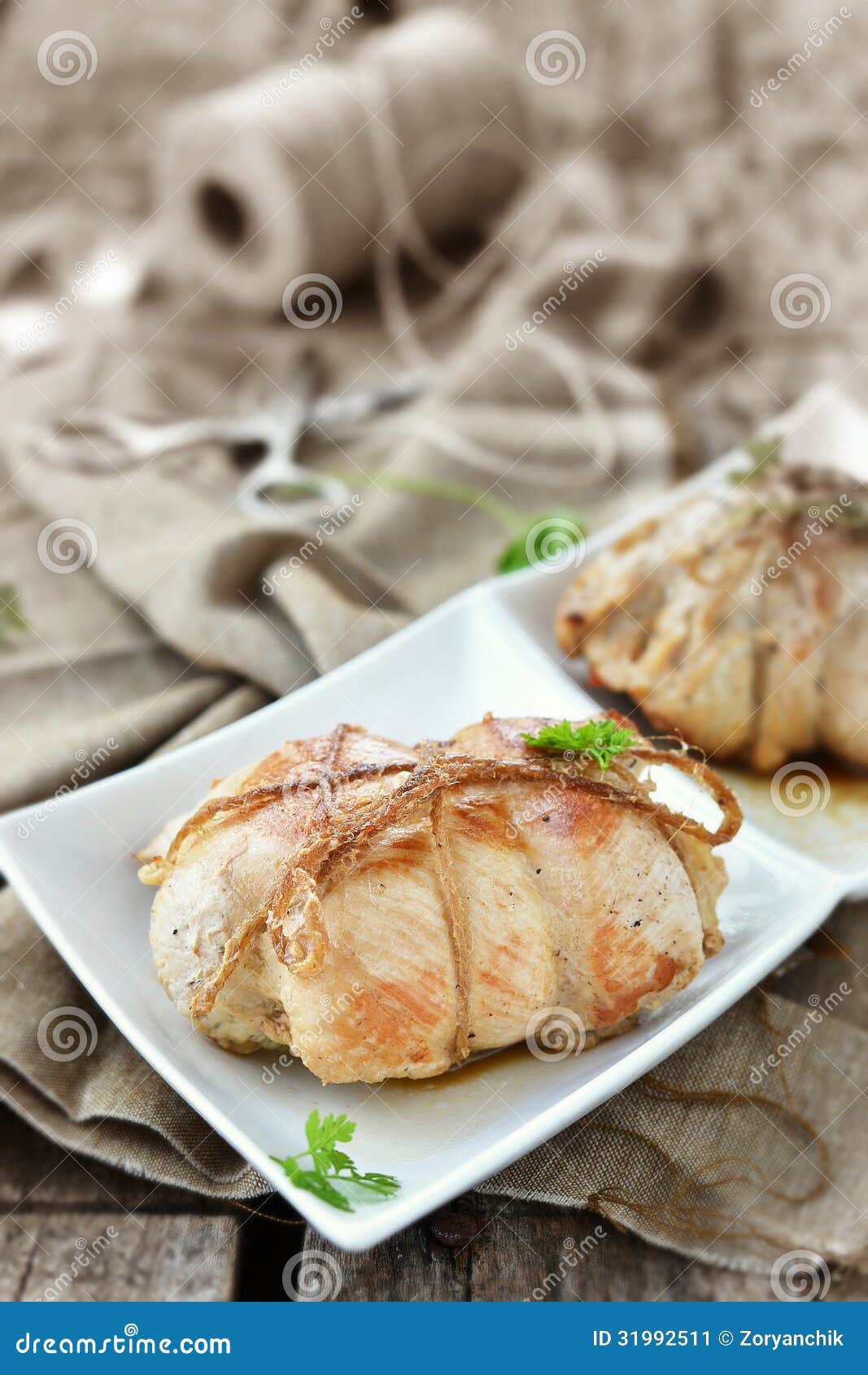 Turkey roll stock image. Image of cuisine, tasty, meat - 31992511