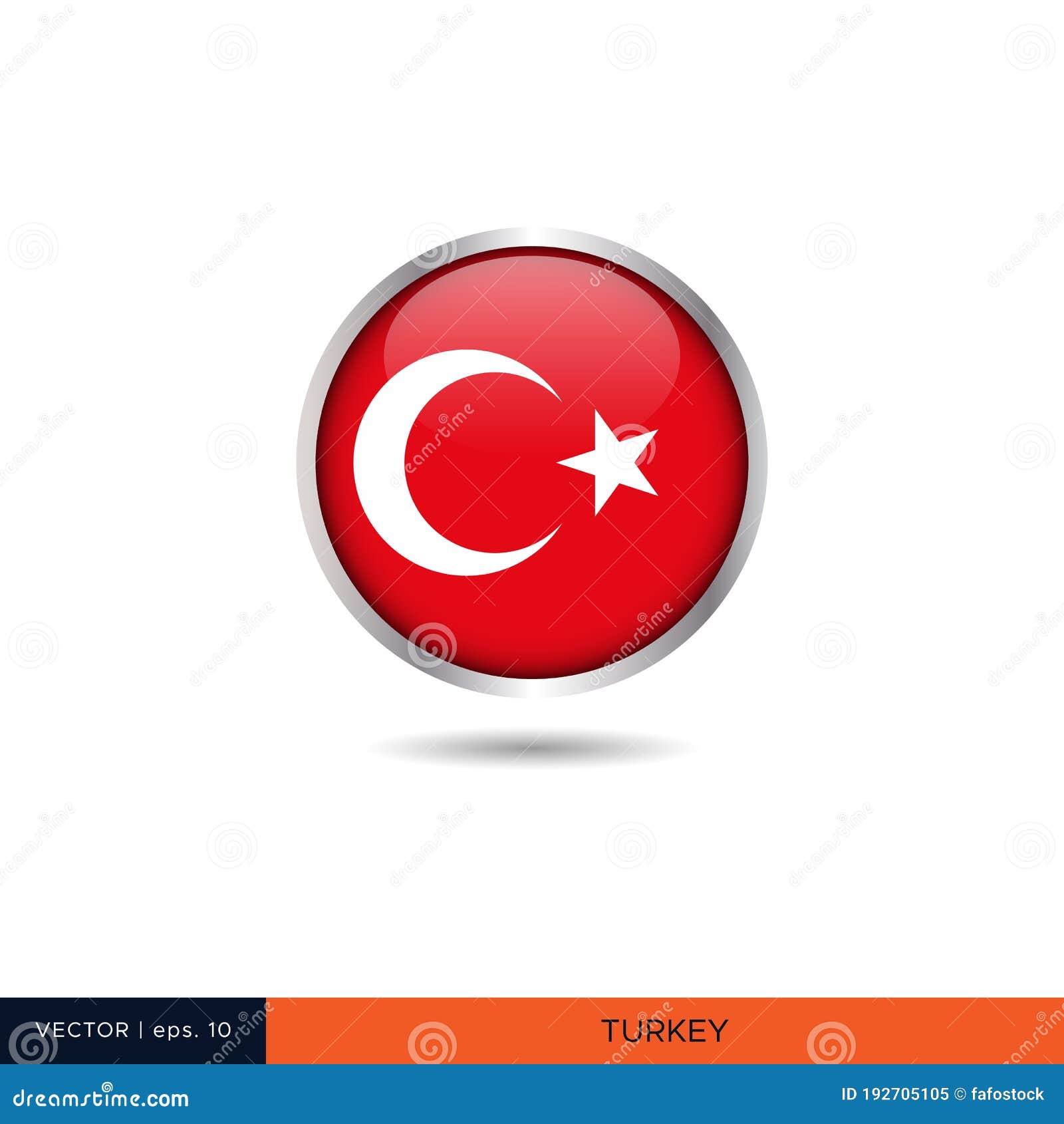 Turkey Round Flag Vector Design. Stock Vector - Illustration of design ...