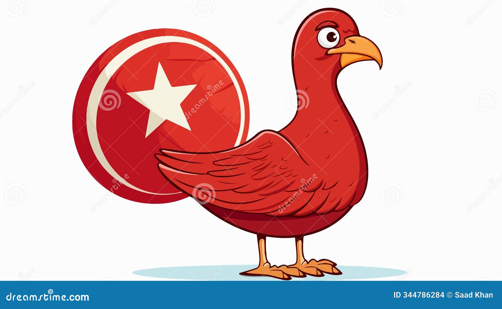Turkey Round Flag Vector Drawing Stock Vector - Illustration of color ...