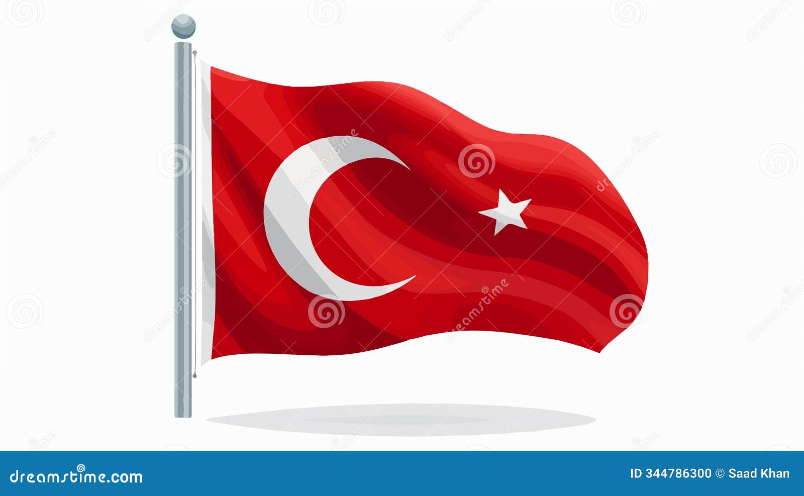 Turkey Round Flag Vector Drawing Stock Vector - Illustration of ...