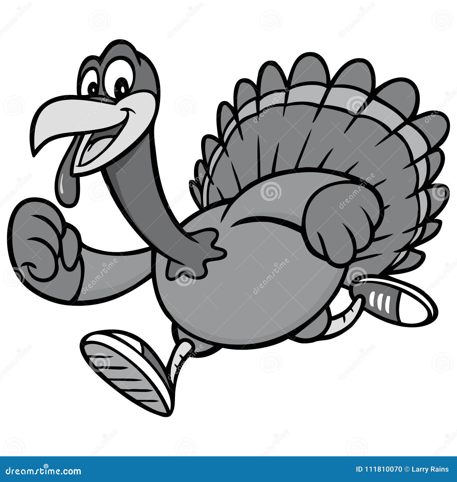 Turkey Run Illustration stock vector. Illustration of exercising ...