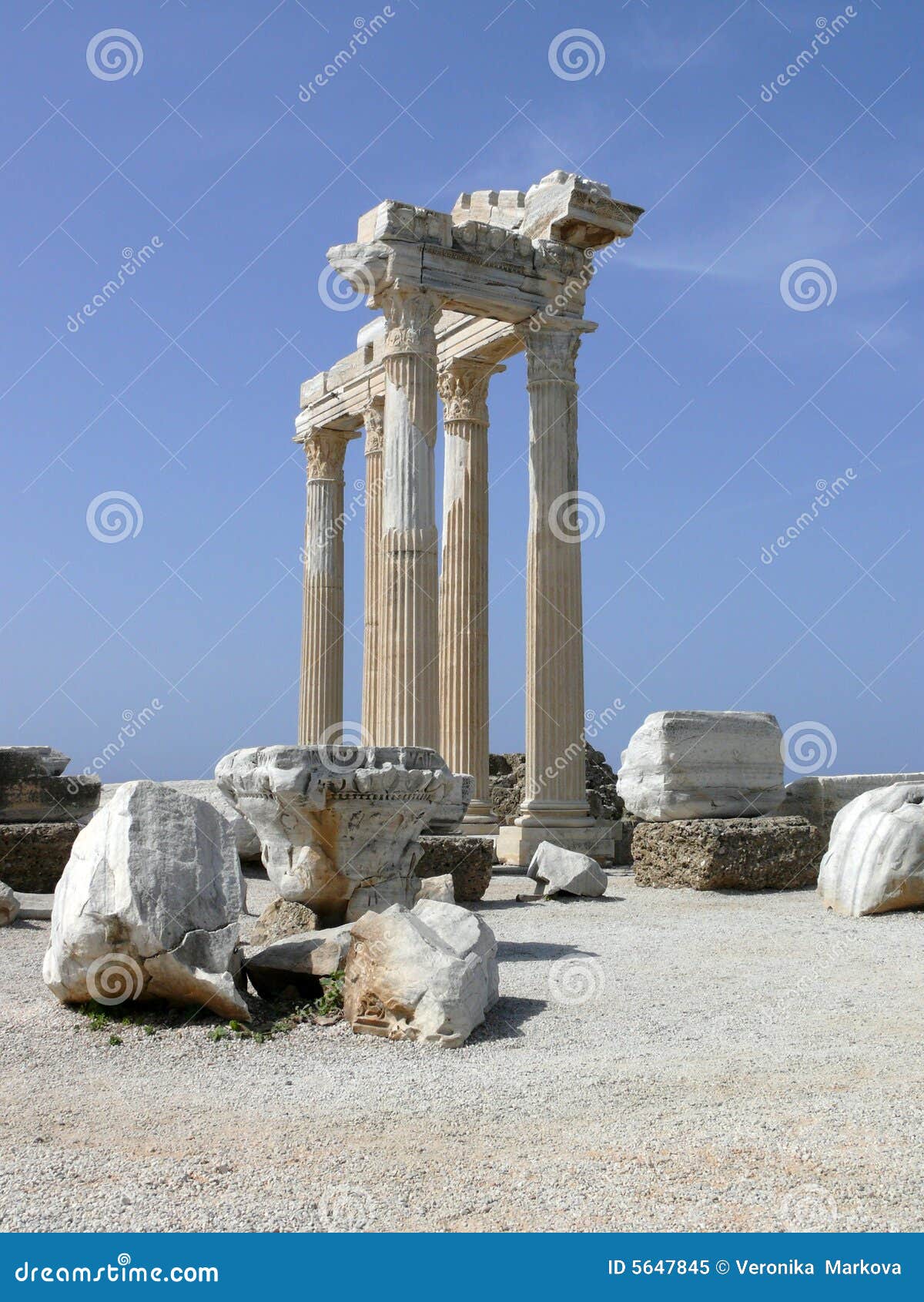 Turkey, Side - Apollo Temple Stock Image - Image of travel, mithology ...