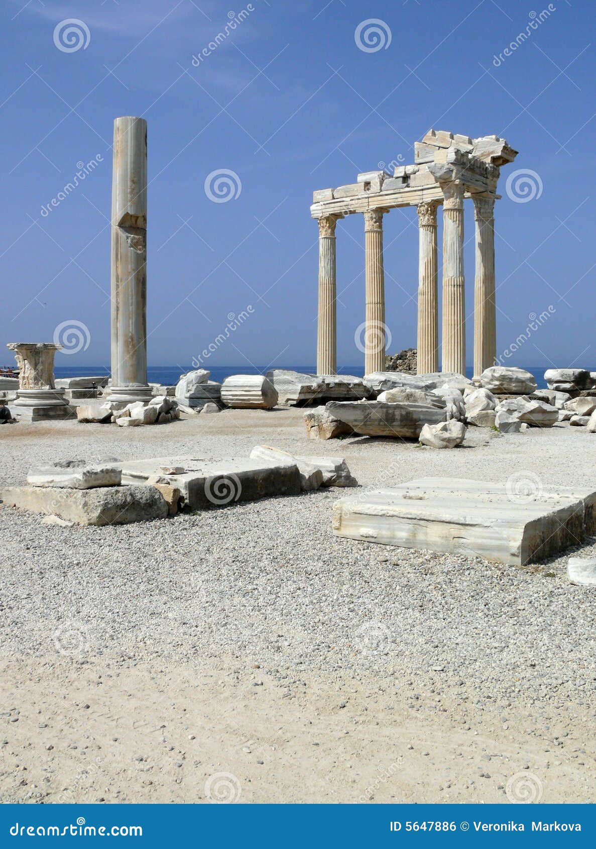 Turkey, Side - Apollo Temple Stock Photo - Image of historic, view: 5647886