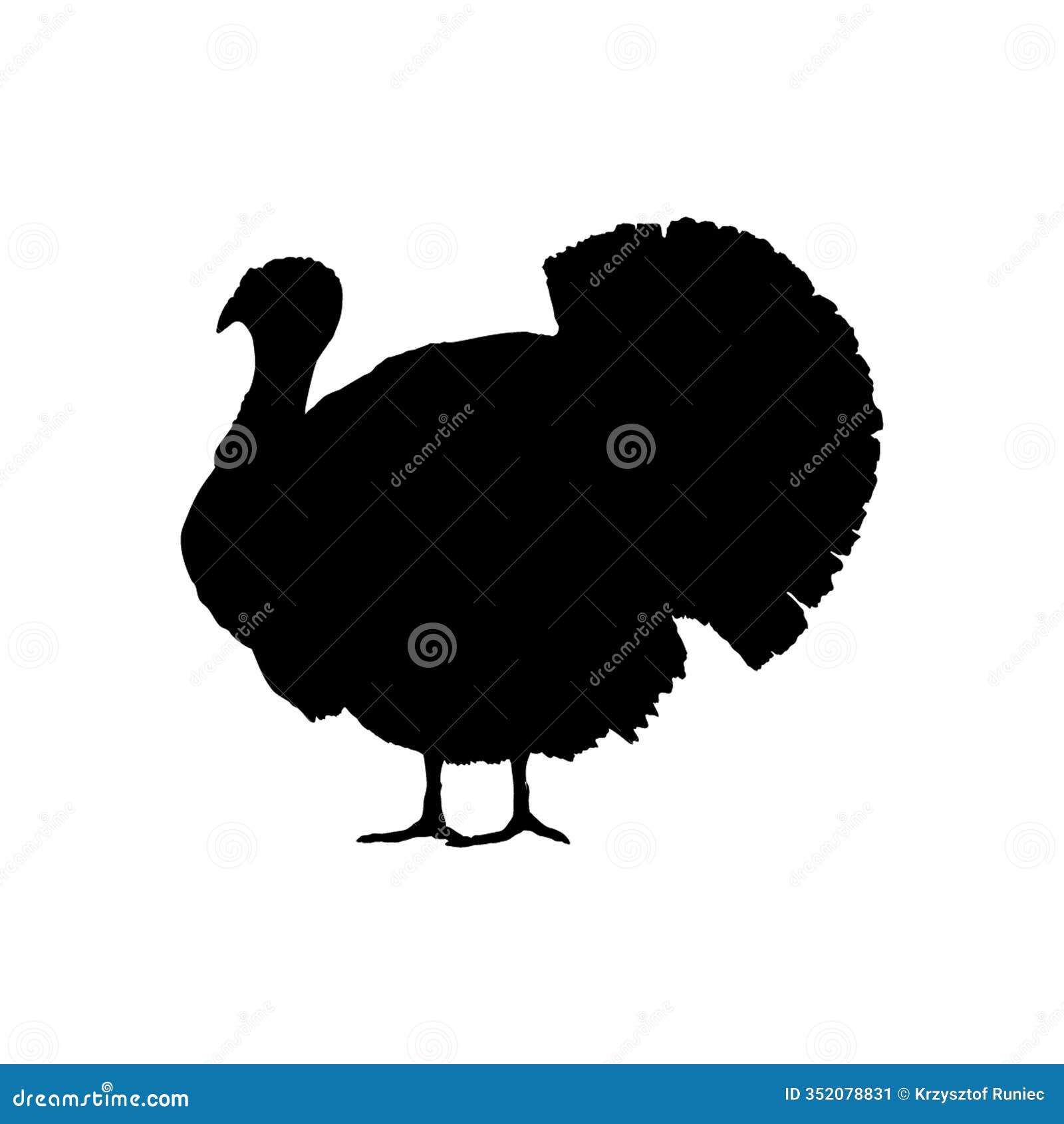 Turkey Silhouette - Vector Illustration Stock Illustration ...