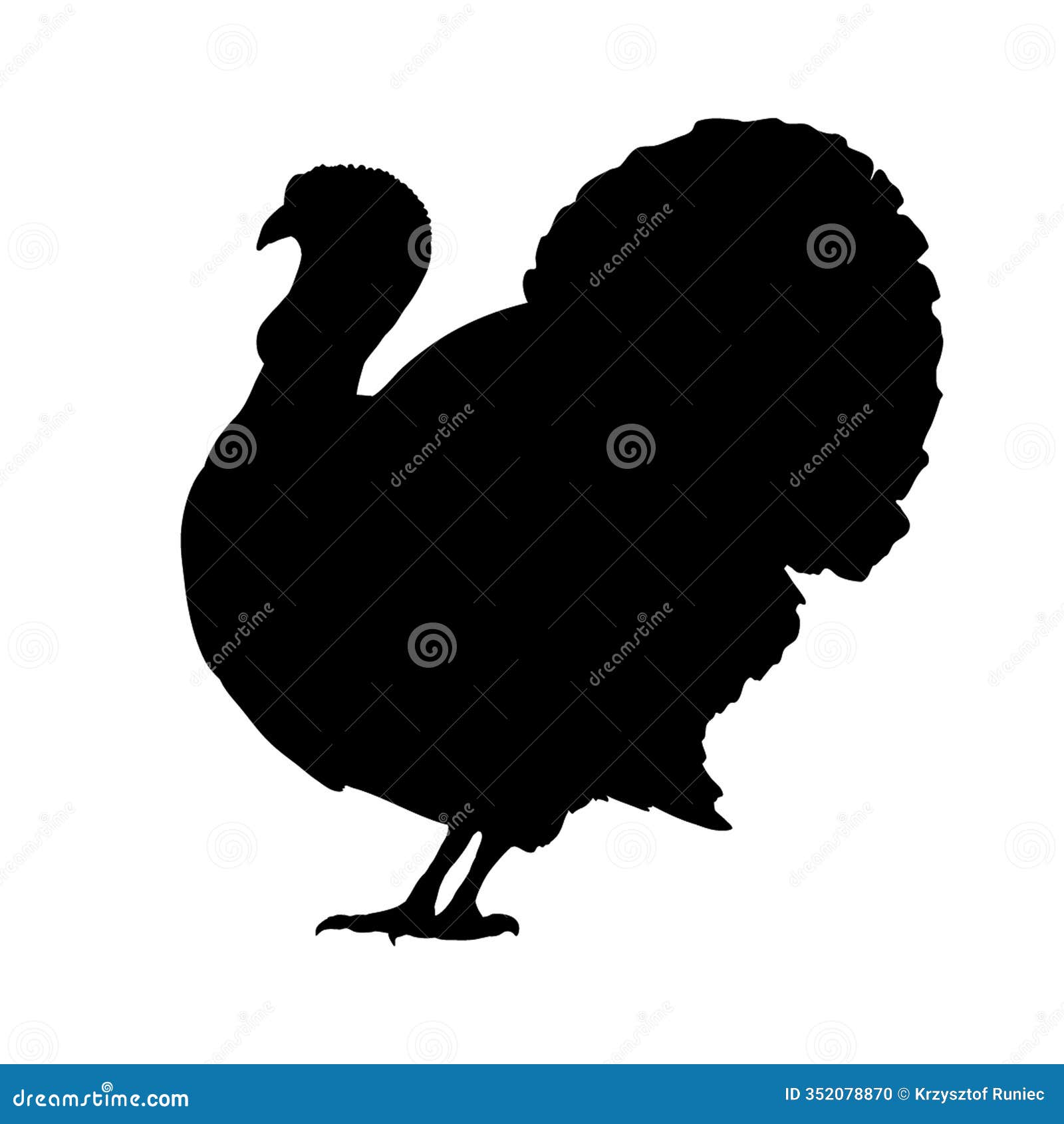 Turkey Silhouette - Vector Illustration Stock Illustration ...