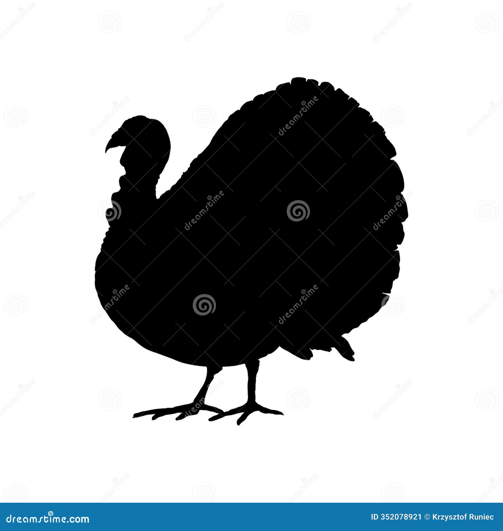 Turkey Silhouette - Vector Illustration Stock Illustration ...