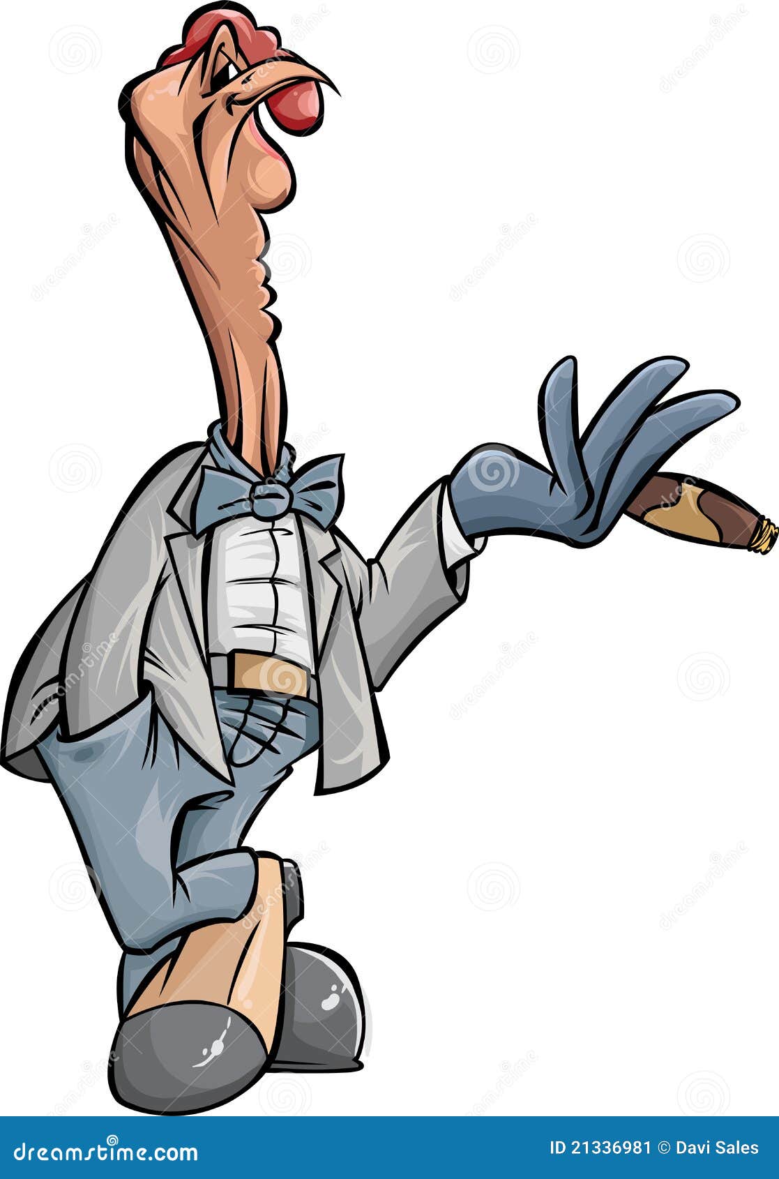 Turkey smoking stock vector. Illustration of cattle, suit - 21336981