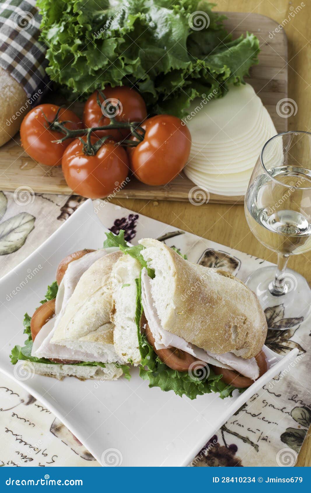 Turkey sub sandwich stock photo. Image of dinner, deli - 28410234
