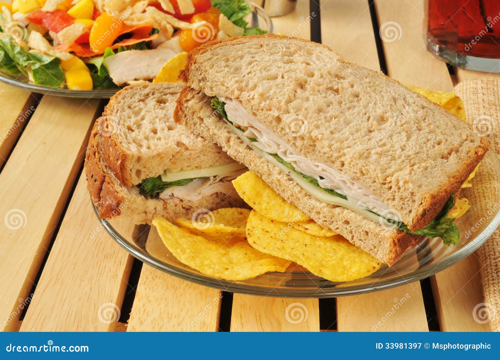 Turkey and Swiss Cheese Sandwich Stock Image - Image of lunch, lettuce ...