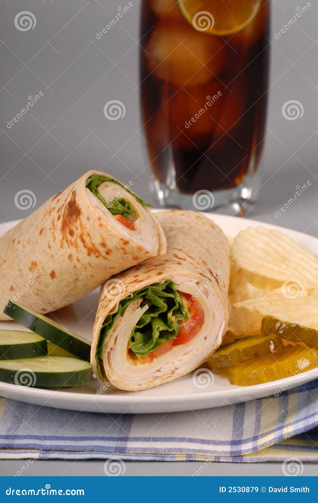 Turkey and Swiss Cheese Wrap Stock Image - Image of culinary, mustard ...