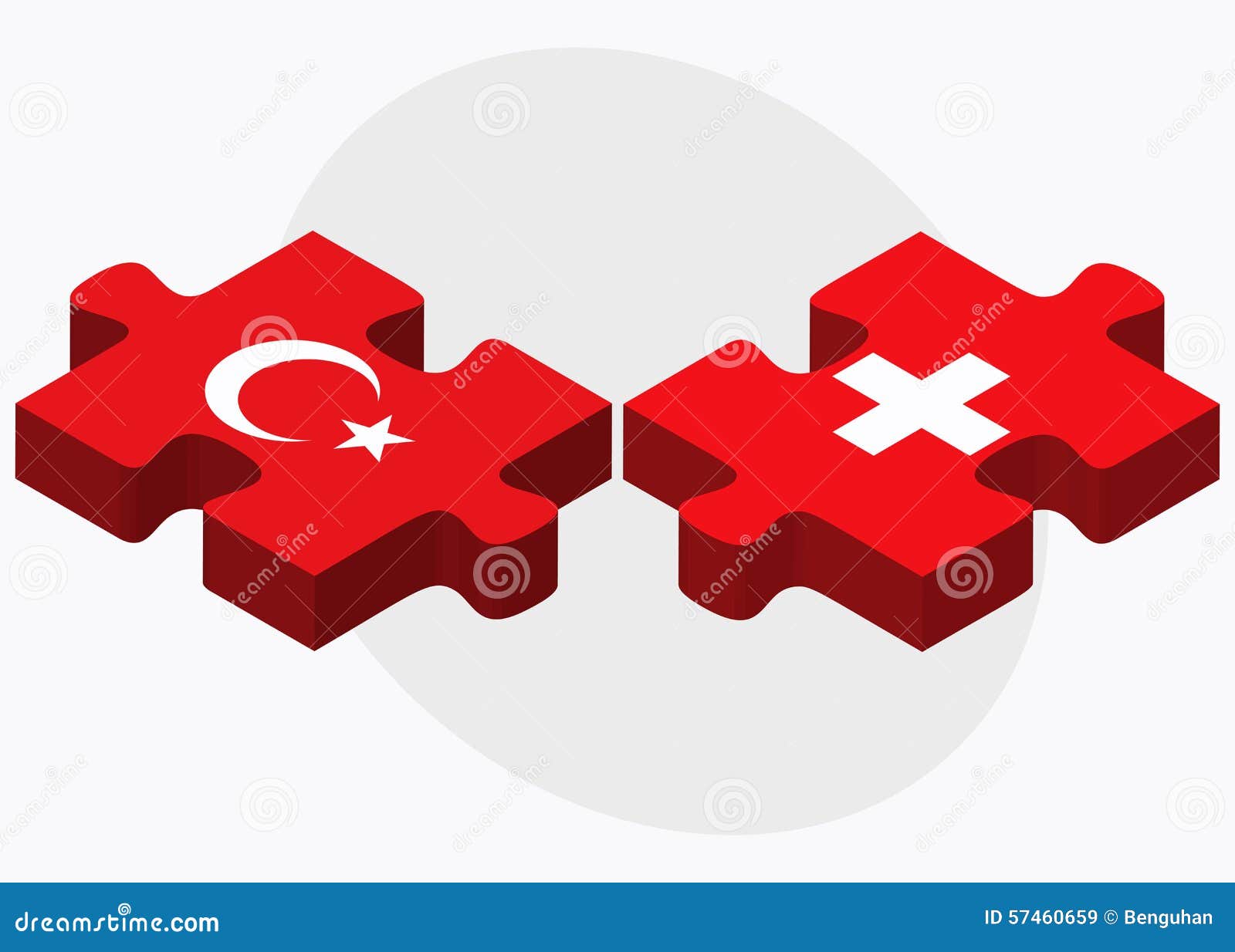 Turkey And Switzerland Flag On A Flagpole, 3D Image. Swiss And Turkish ...