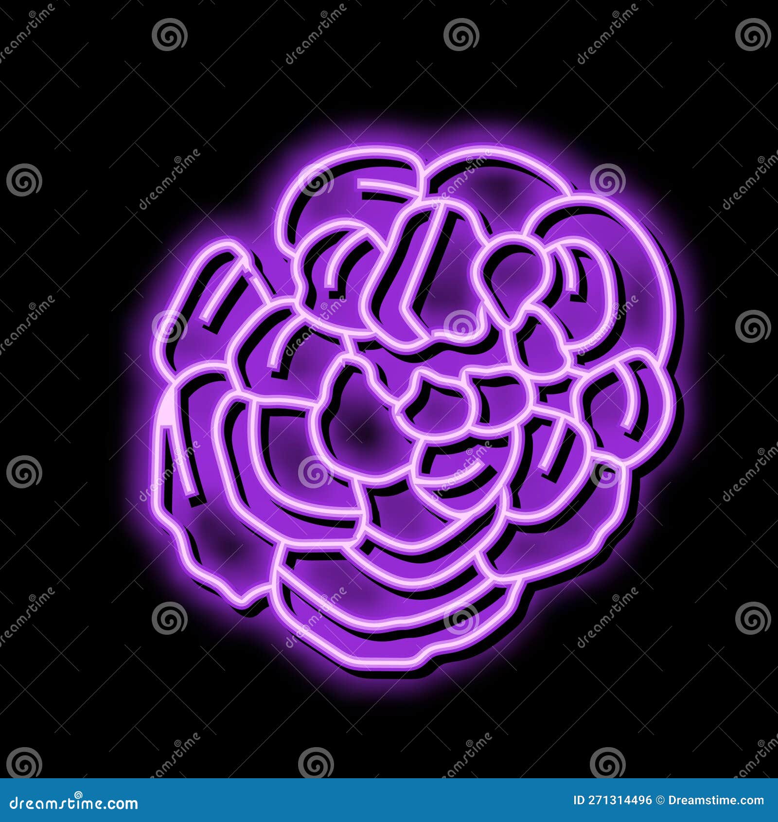Turkey Tail Mushroom Neon Glow Icon Illustration Stock Vector ...
